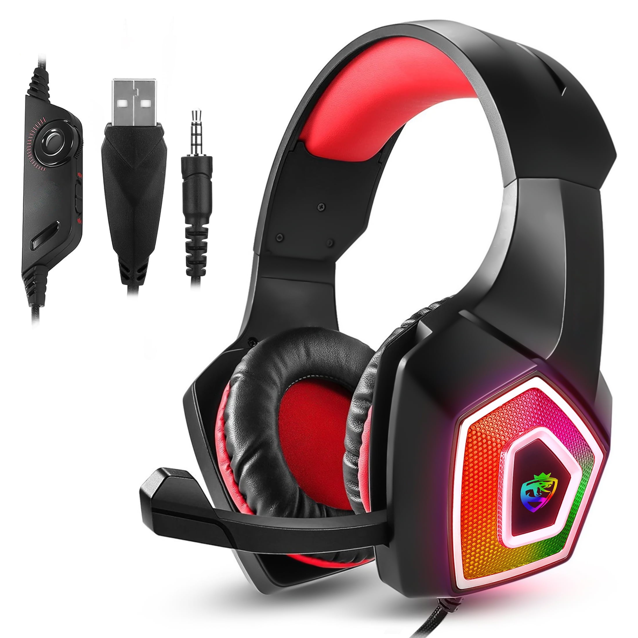 TSV Wired Gaming Headset with Microphone for PC, PS4, and Xbox One ...