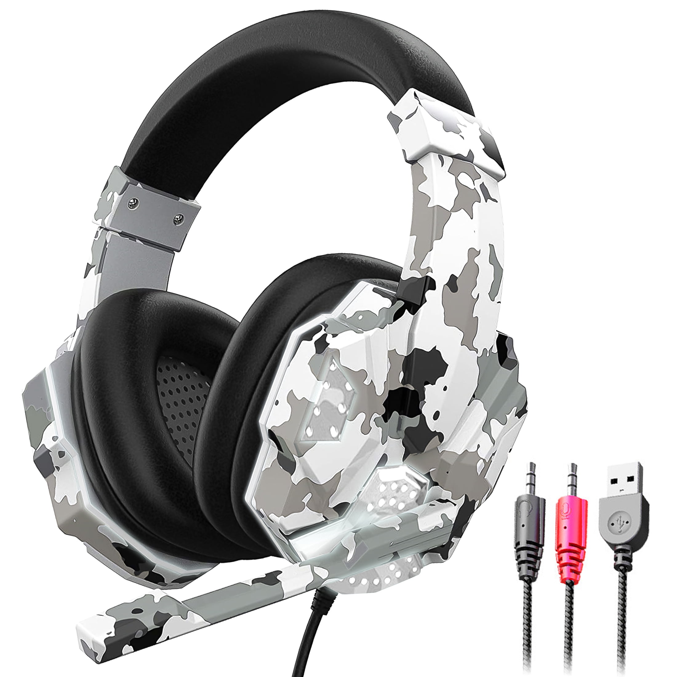 TSV Gaming Headset with Mic for PC/PS4/PS5/Xbox One/Switch, Over-Ear ...
