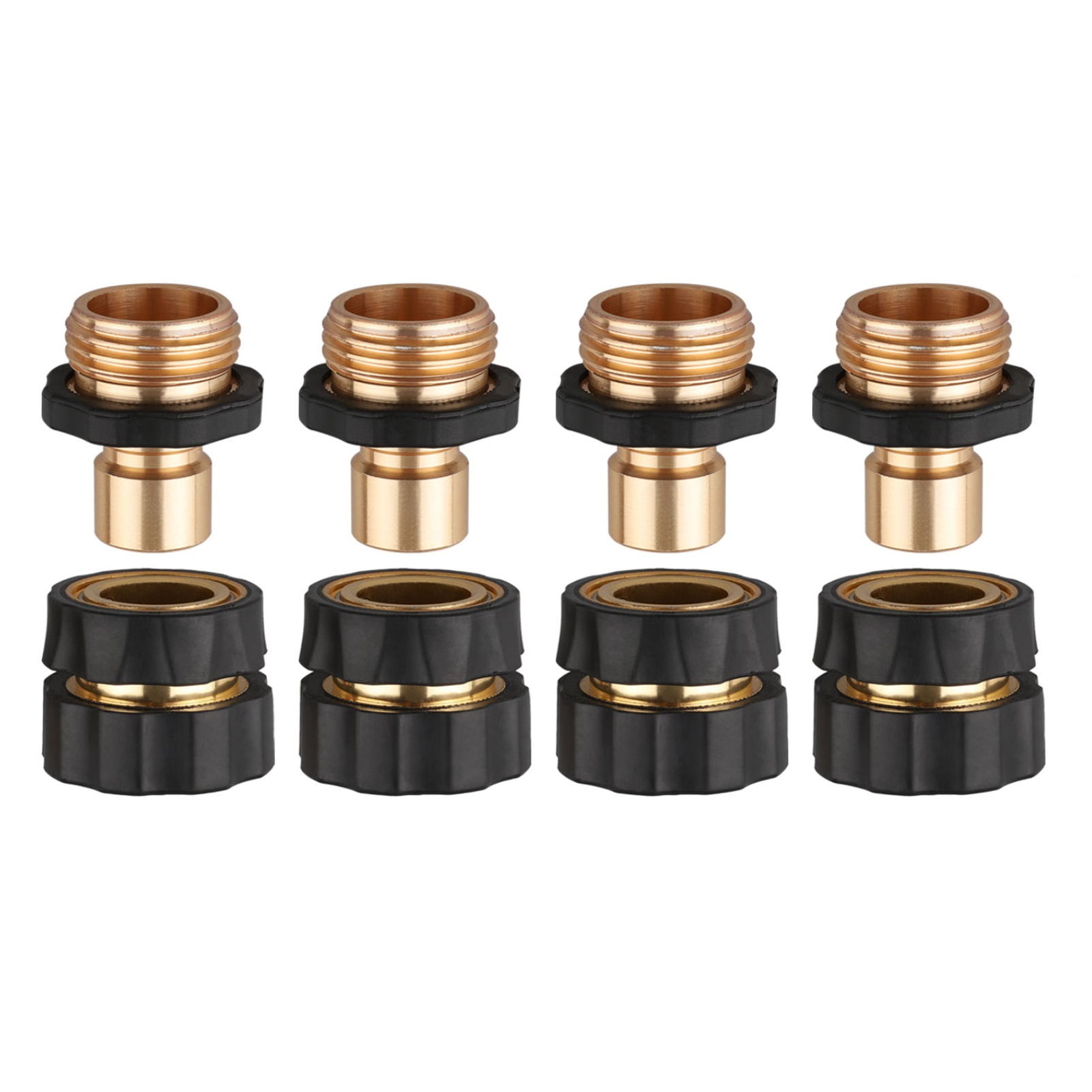 TSV Garden Hose Quick Connector Set, Male and Female Garden Hose Fitting, Aluminum Water Hose ...