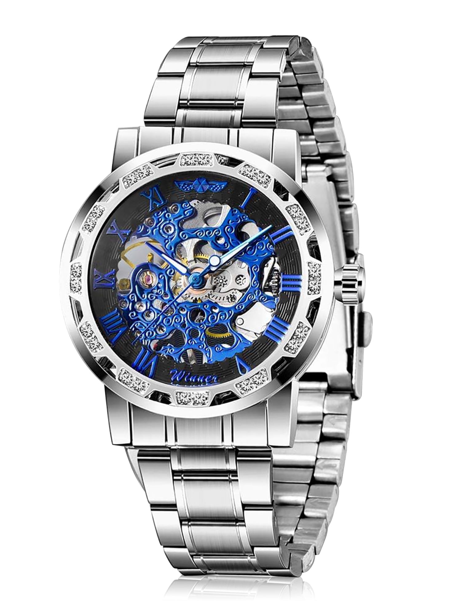 TSV Luxury Men's Automatic Mechanical Stainless Steel Watch, Business ...