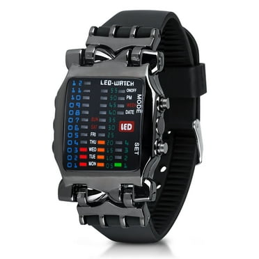 Wristwatch LED Digital Men Date Indicator Rectangle Watch for Dating ...