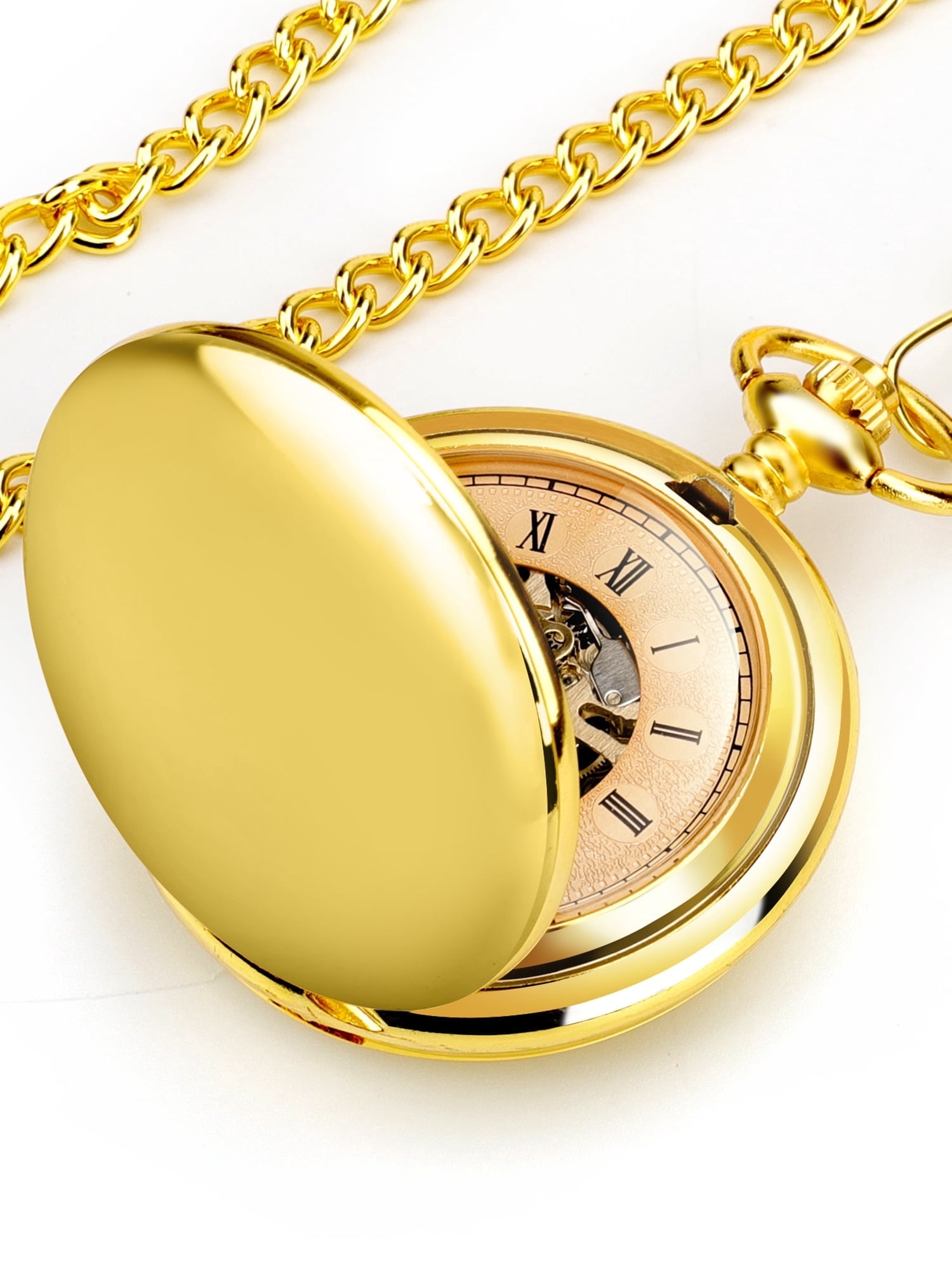 TSV Men's Mechanical Retro Pocket Watch, Classic Mechanical Movement ...