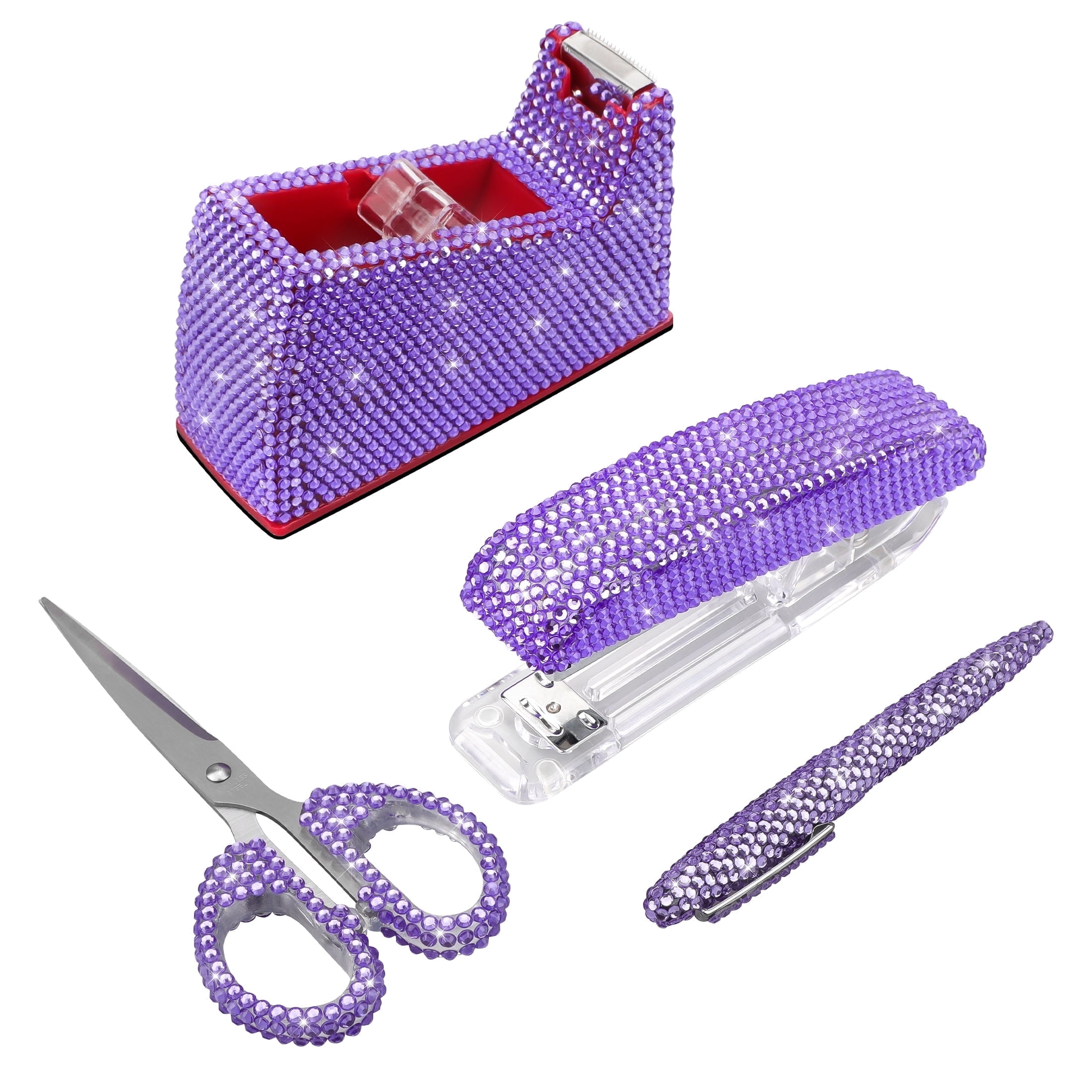 TSV Office Stationery Set Includes Bling Diamond Scissor/Stapler ...