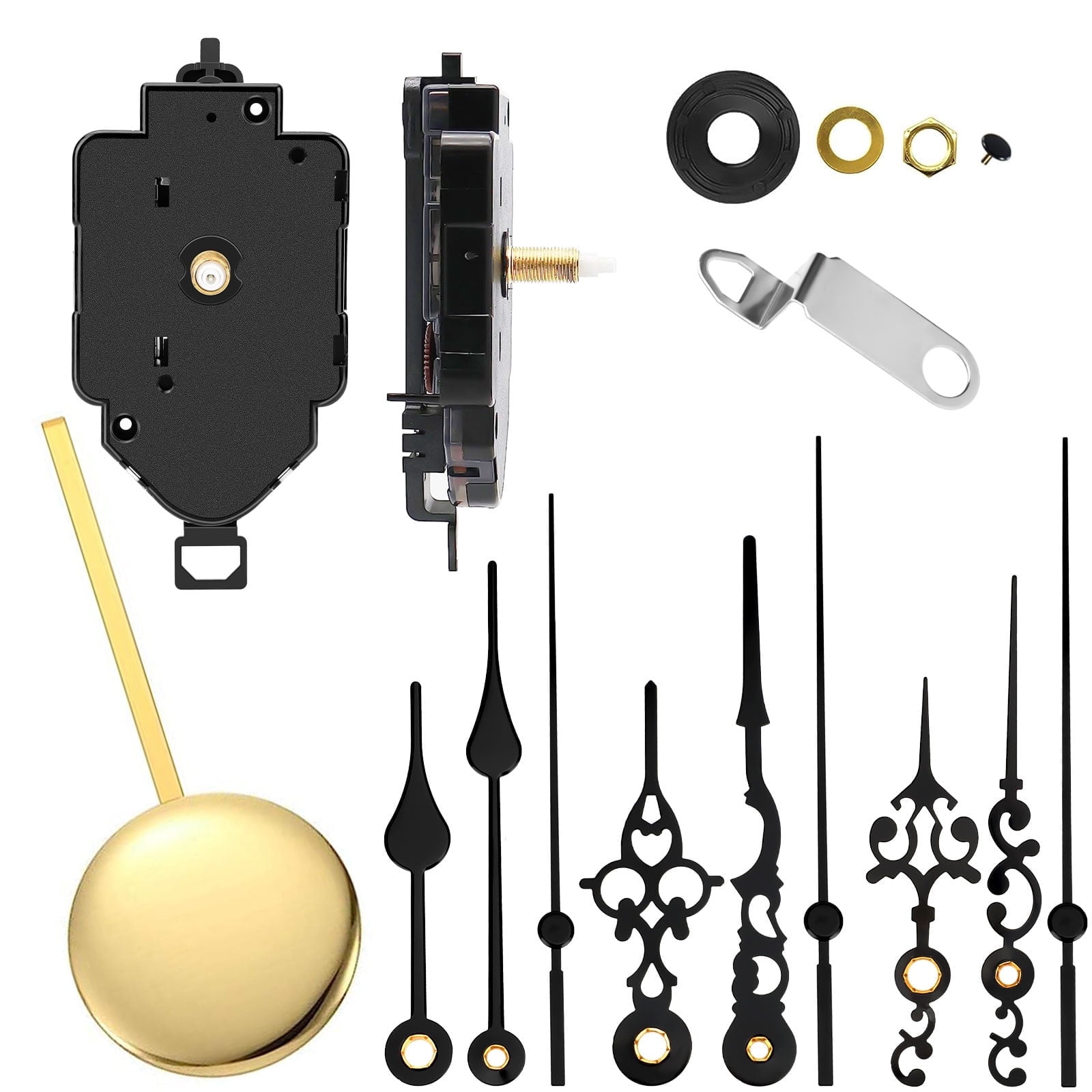 TSV Quartz Pendulum Clock Movement Kit, DIY Repair Silent Clock Motor ...