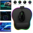 TSV Ergonomic RGB Mouse Pad with Wrist Rest, Anti-Slip Gaming Mat with ...