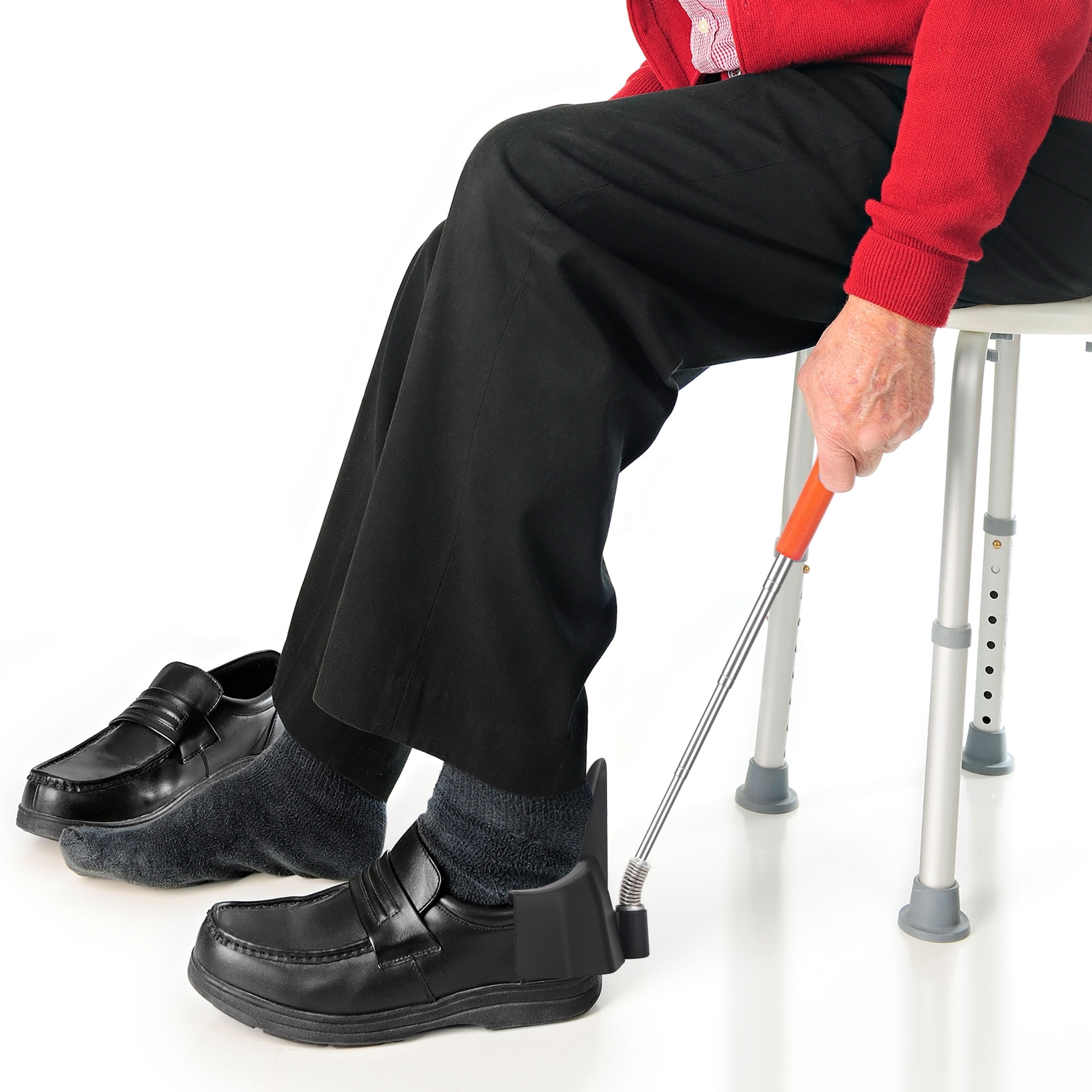 TSV Retractable Shoe Horn, Telescopic Long Handle Adjustable Shoe ...