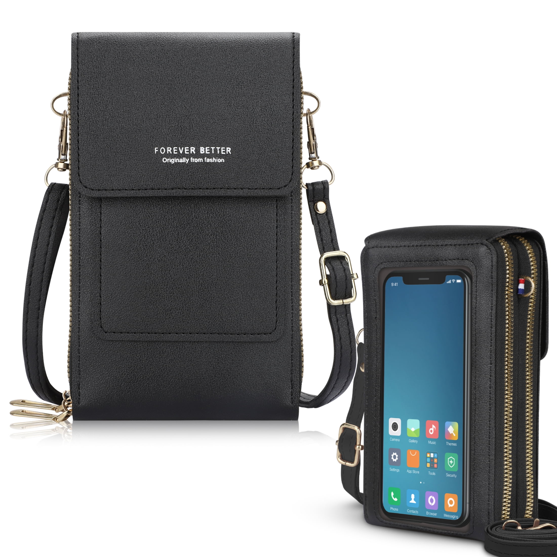TSV Touch Screen Cell Phone Bag, Crossbody Shoulder Pouch Purse, Key ...