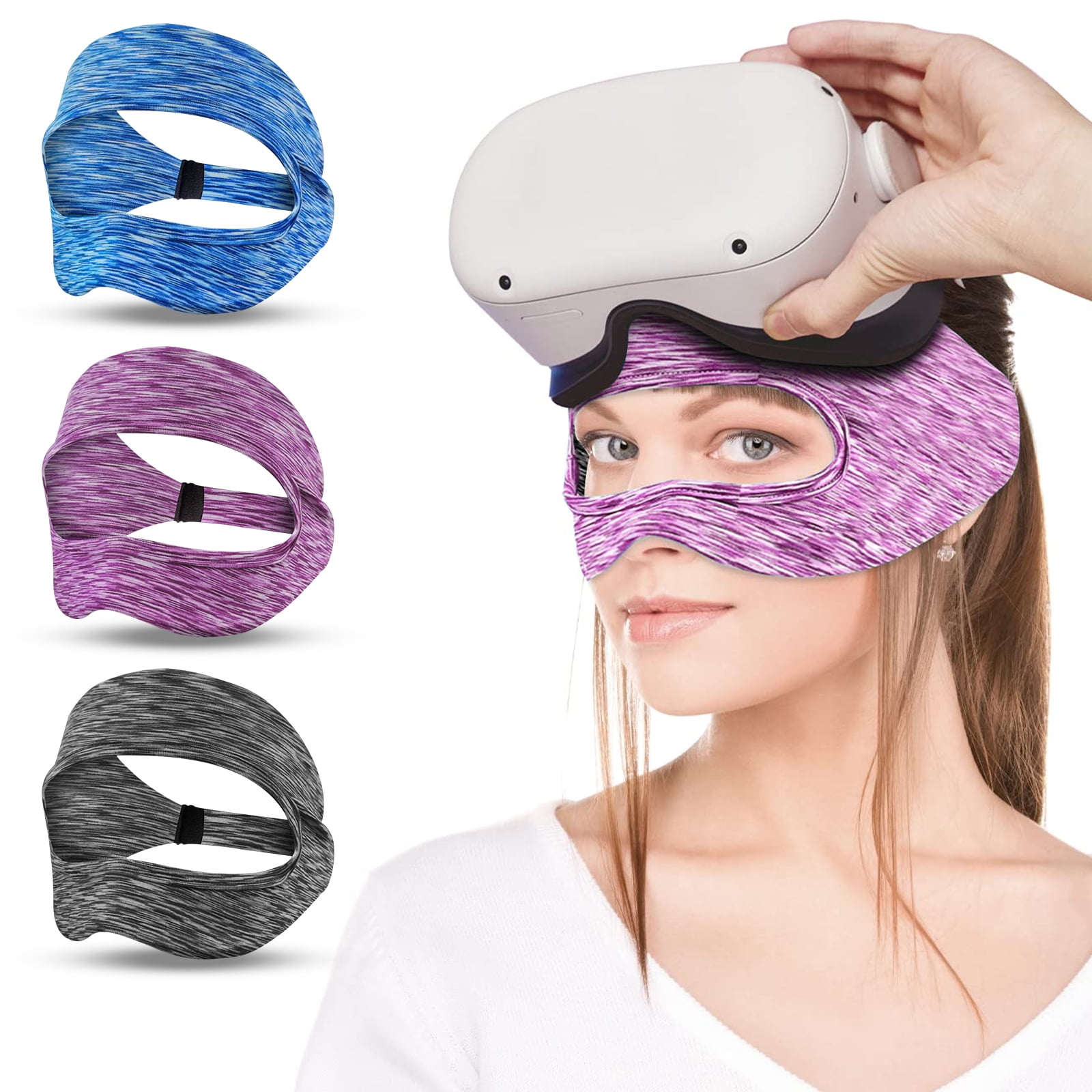 TSV VR Eye Mask Face Cover, Breathable Sweat Band Guard Fit for Oculus ...