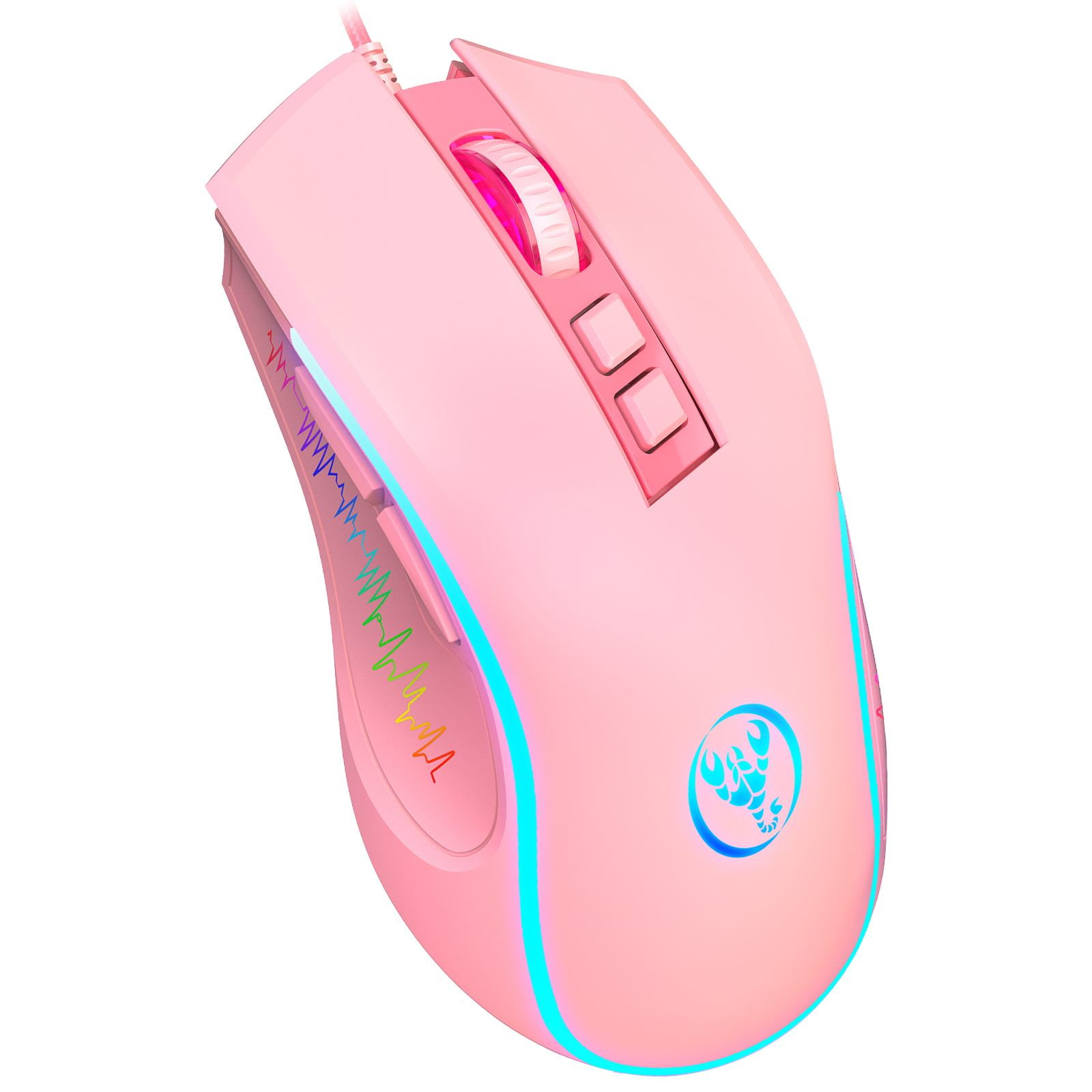 TSV RGB Backlit Wired Gaming Mouse, 7 Buttons, Ergonomic, 4 DPI Levels ...