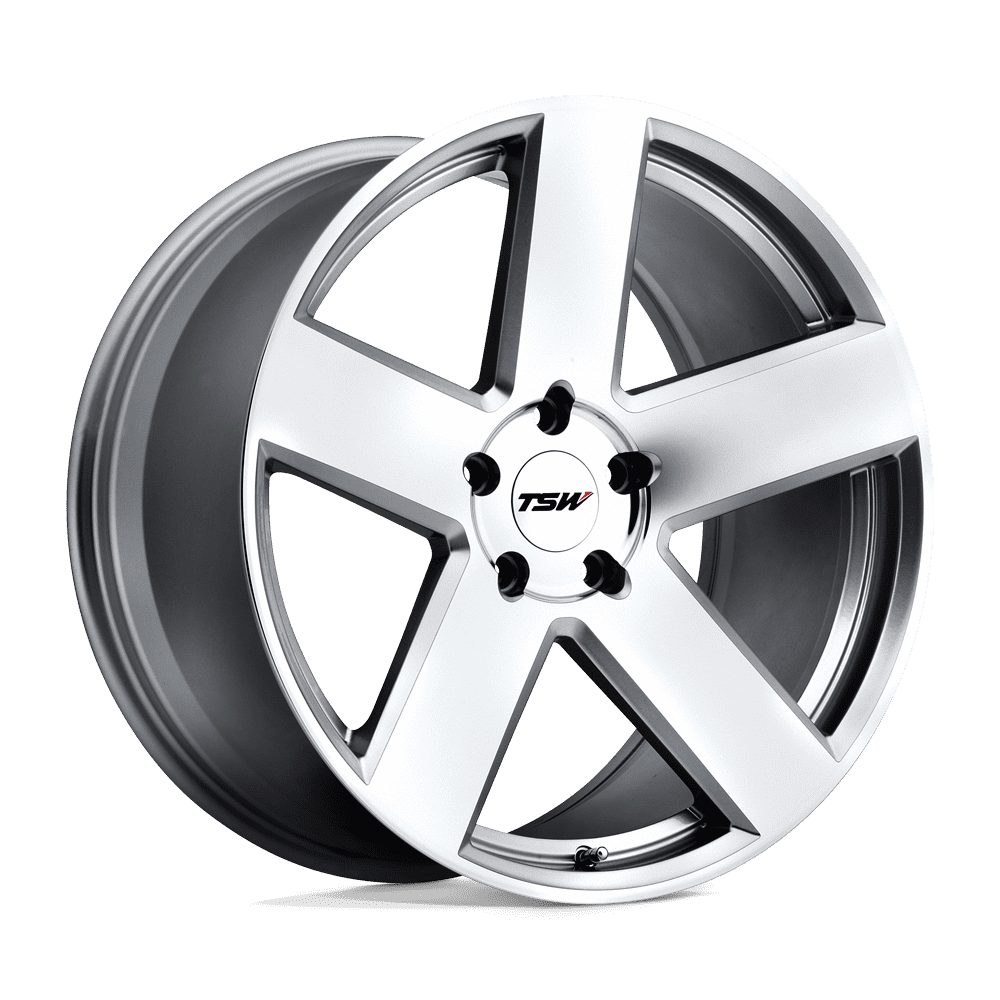 TSW Cast Aluminum Rim TWBRS 18X9.5 5X112 SLV MIR FACE 35MM ...