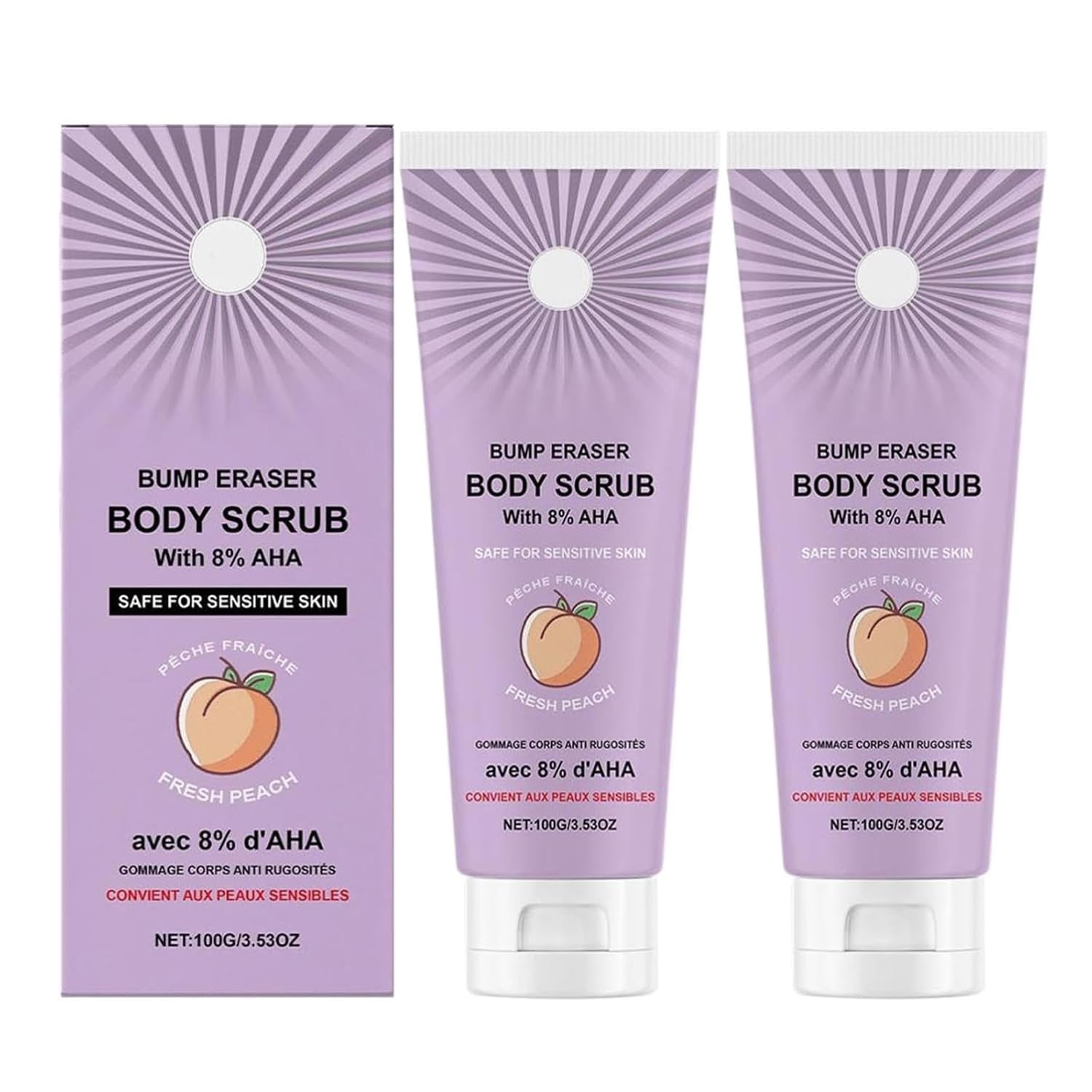 TSYJY Bump Eraser Body Scrub, Bump Eraser Body Scrub with Peach Scent ...
