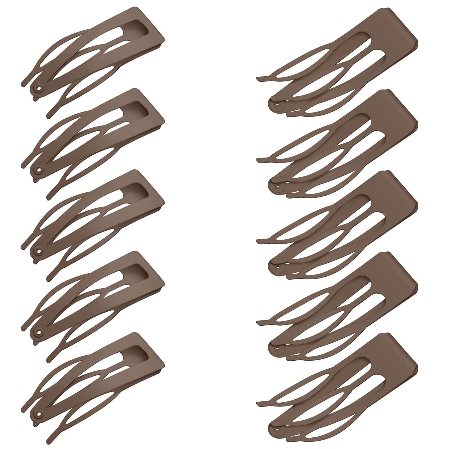 TT - 24 Pcs Double Grip Hair Clips Metal Snap Hair Clips Barrettes ...