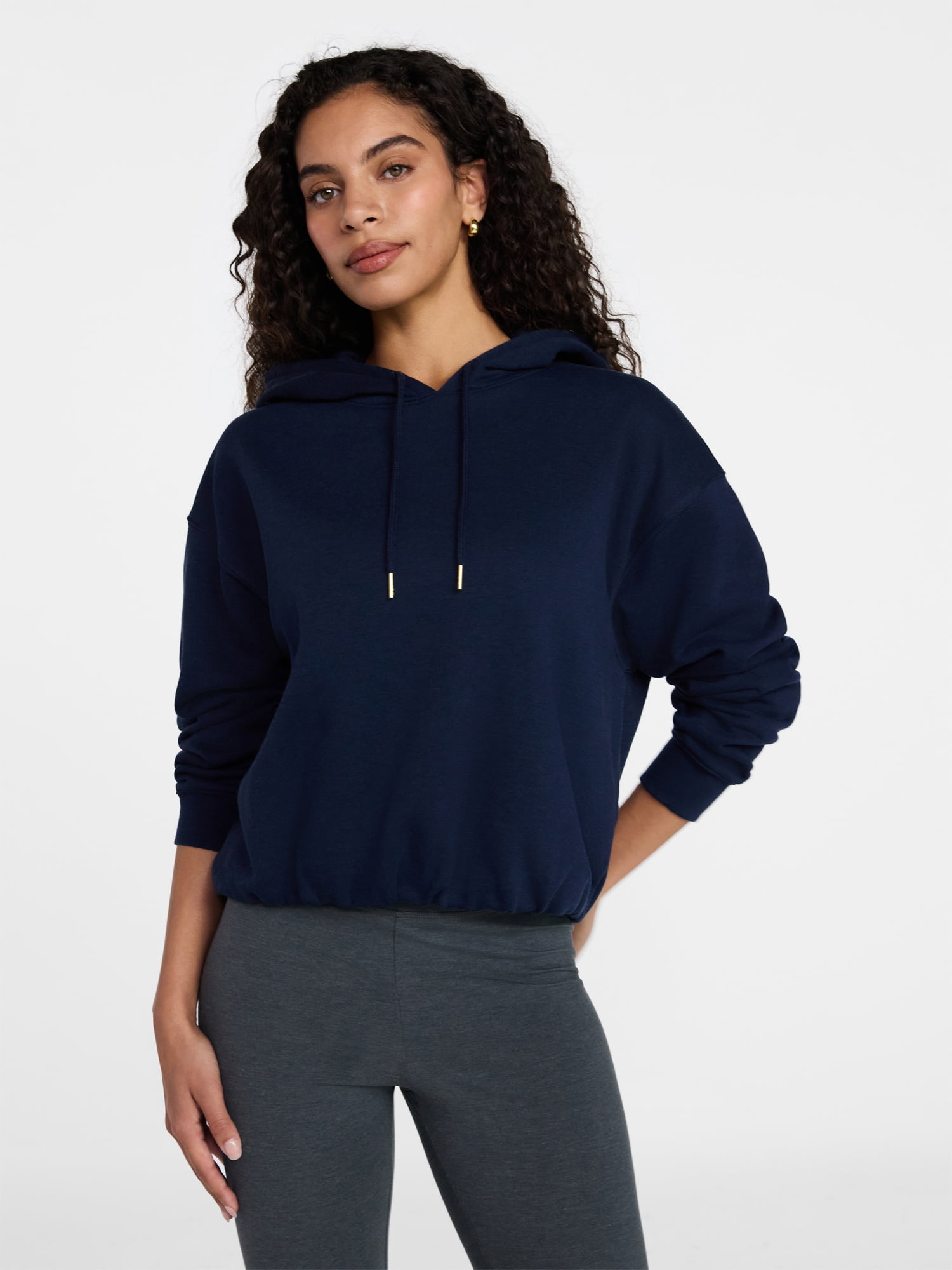 Time and Tru Women's Bubble Hem Pullover Hoodie, Size XS-XXXL - Walmart.com