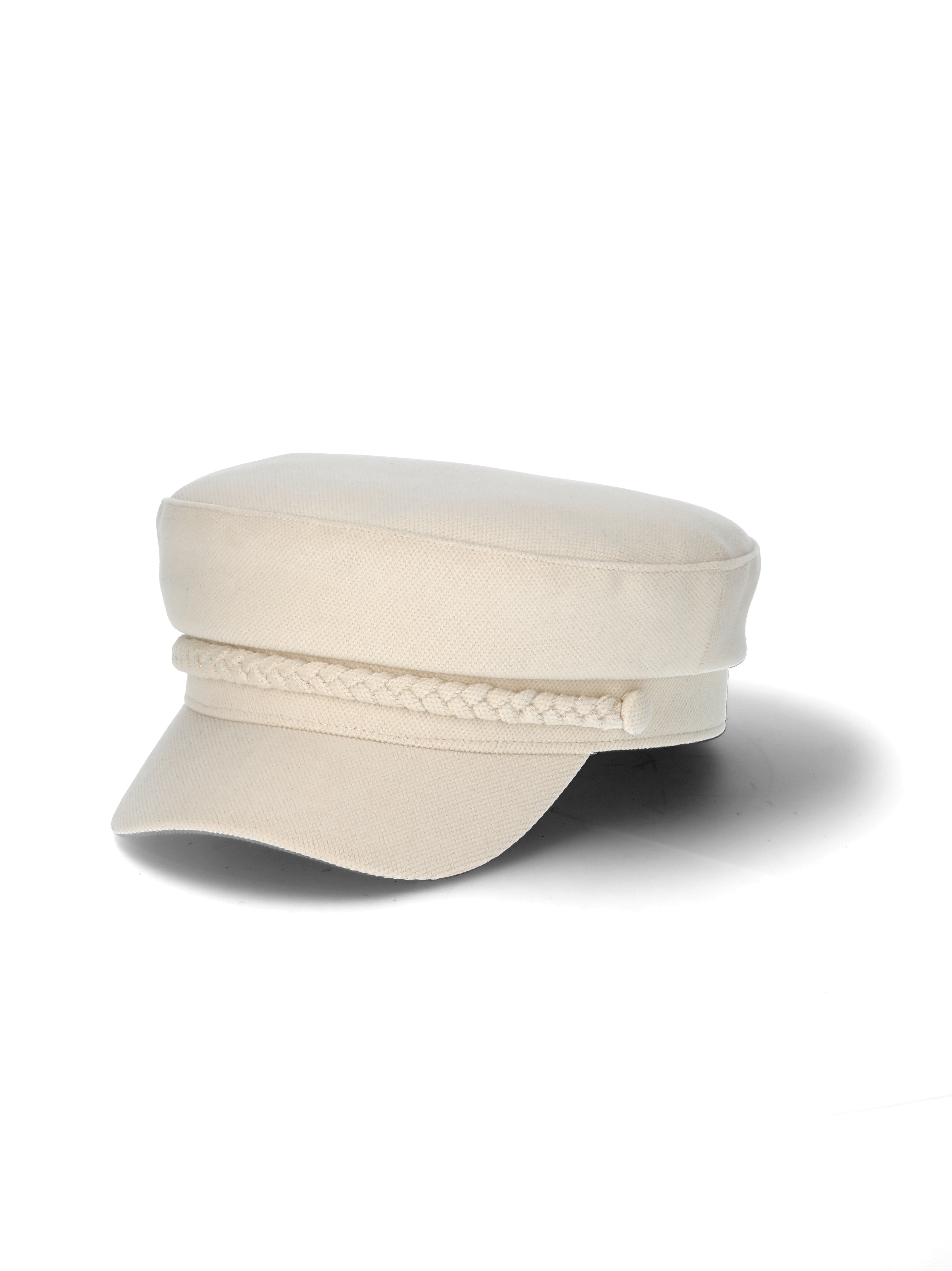 Time and Tru Women's Cabbie Hat with Braided Trim, Ivory - Walmart.com