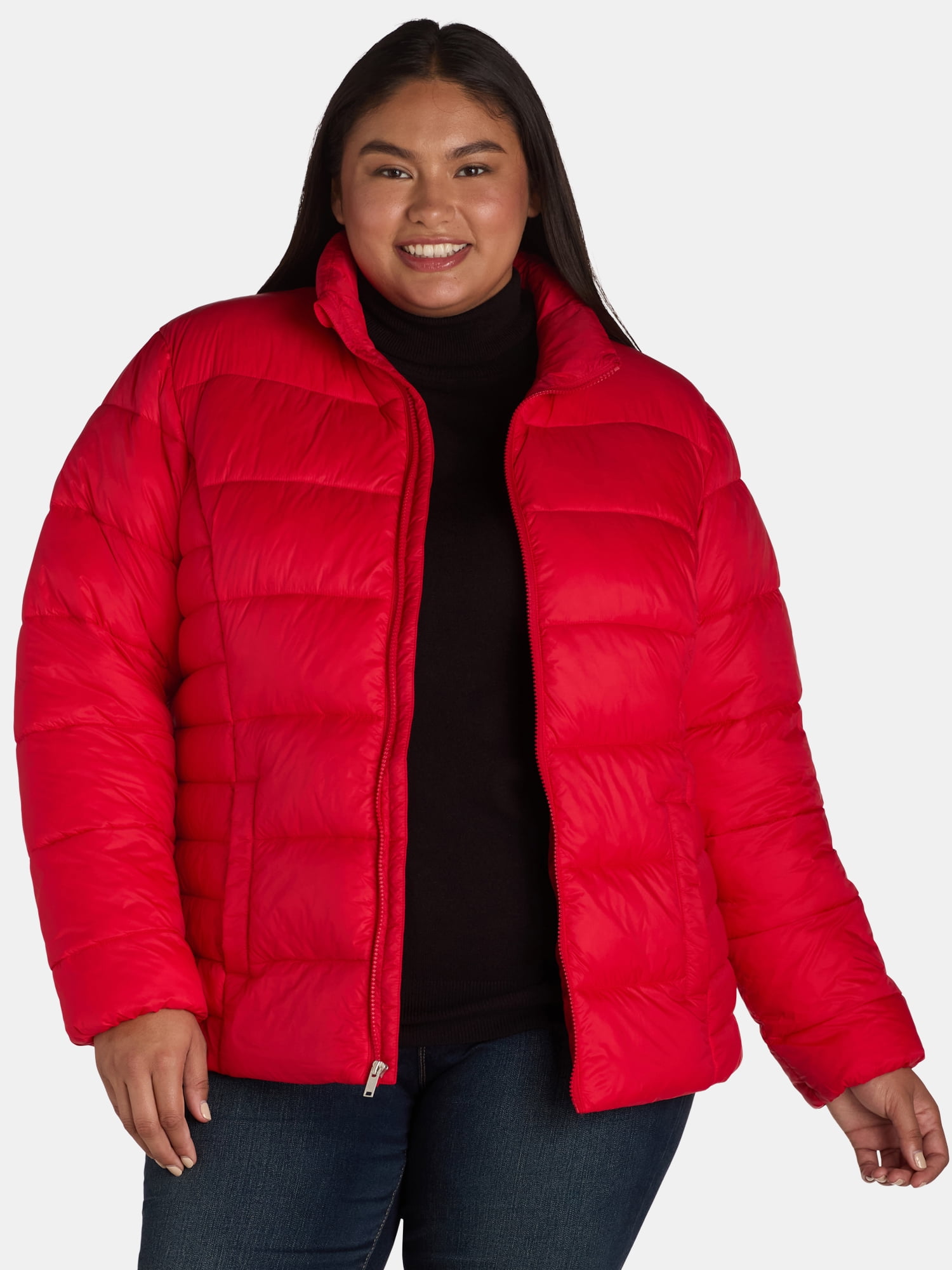 Time and Tru Women's and Women's Plus Puffer Jacket, Sizes XS-3X - Walmart.com