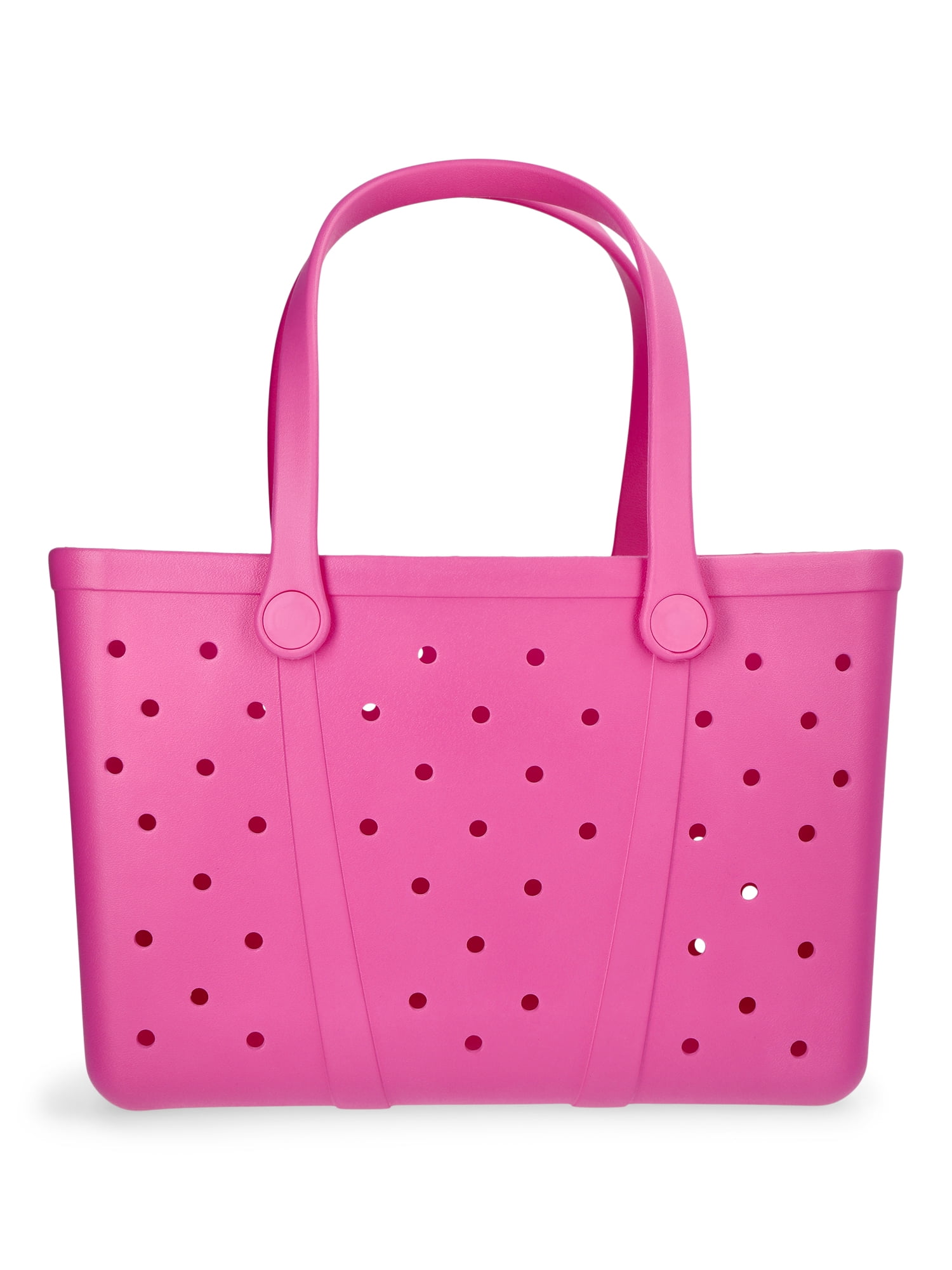 Time and Tru Women's Lightweight Beach Tote Bag, Hot Pink - Walmart.com