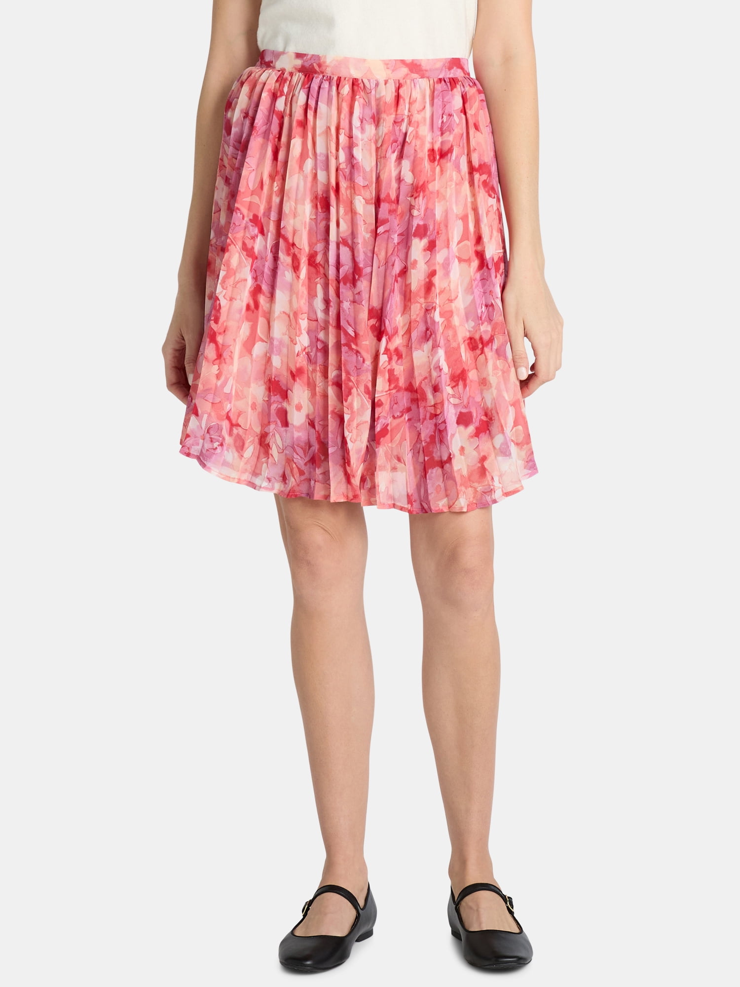 Time and Tru Women's Sunburst Pleat Mini Skirt, Sizes XS-XXXL - Walmart.com