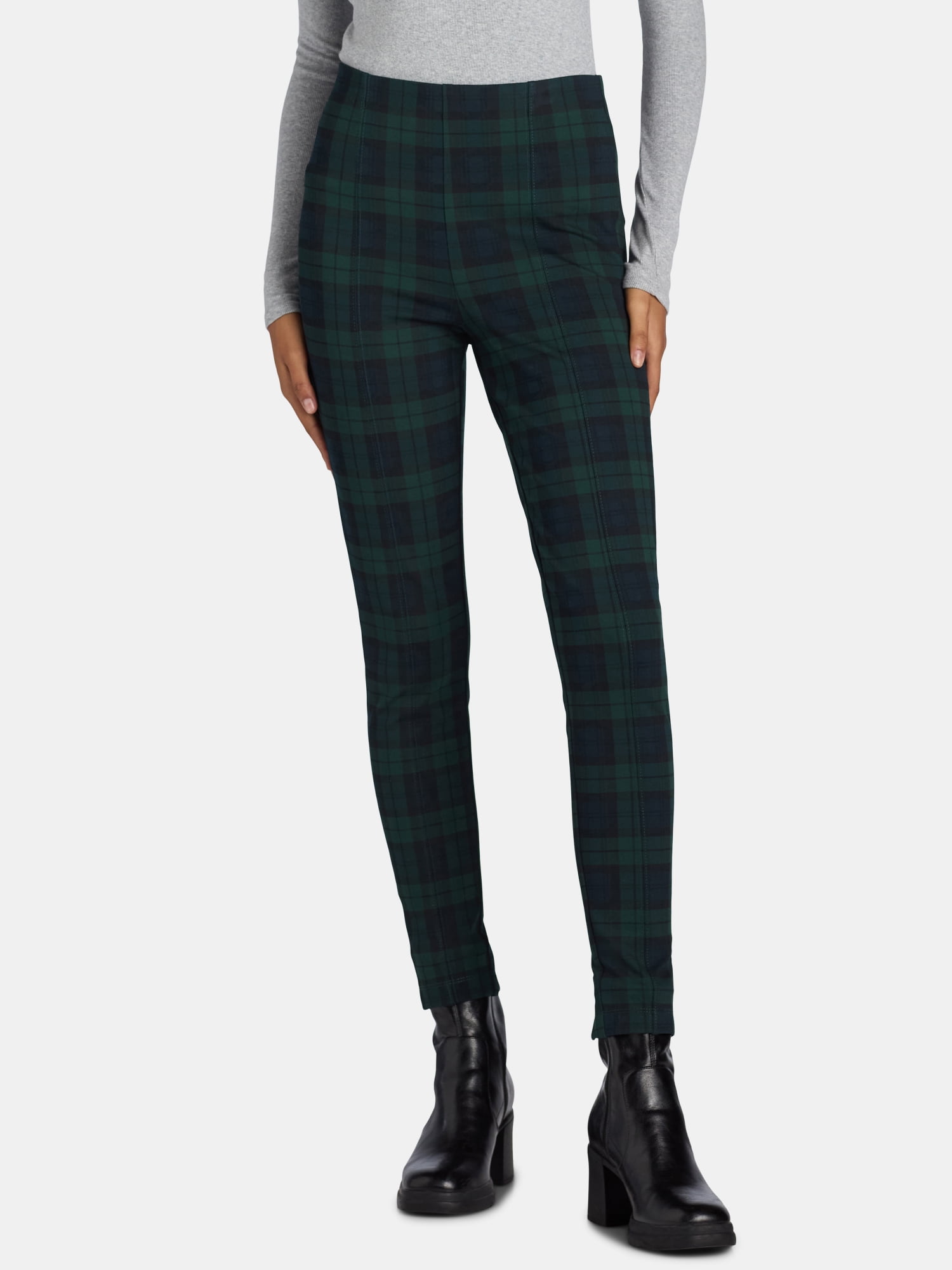 Time and Tru Women's Skinny Ponte Knit Pants, 28" Inseam, Sizes XS-XXXL ...