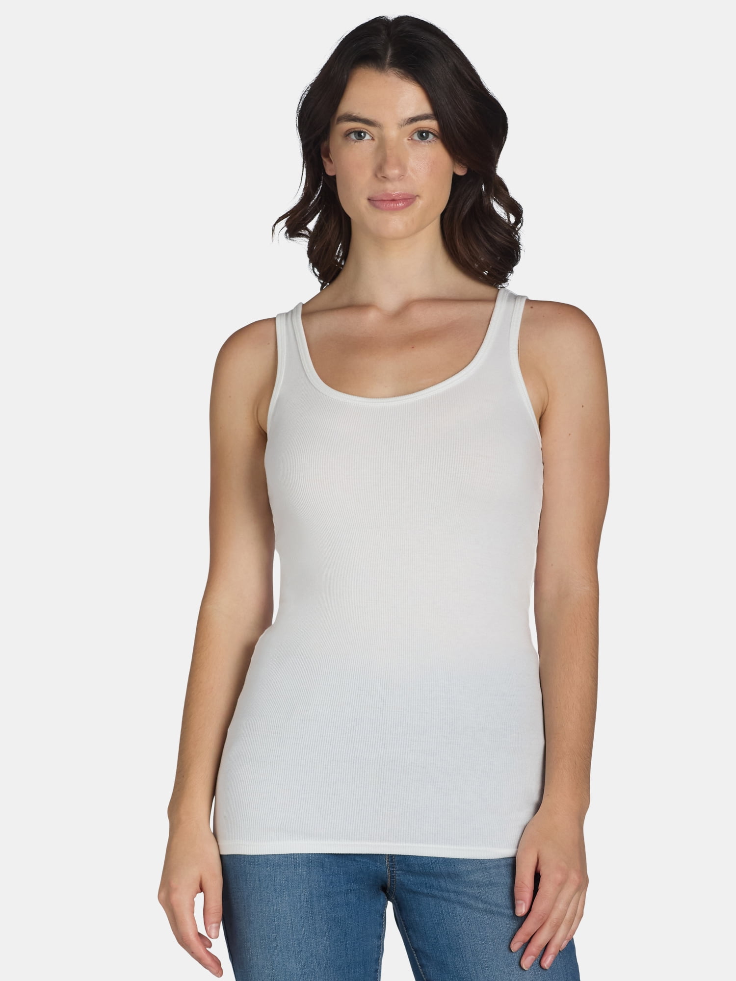 Time and Tru Women's Rib Tank Top, Sizes XS-XXXL - Walmart.com