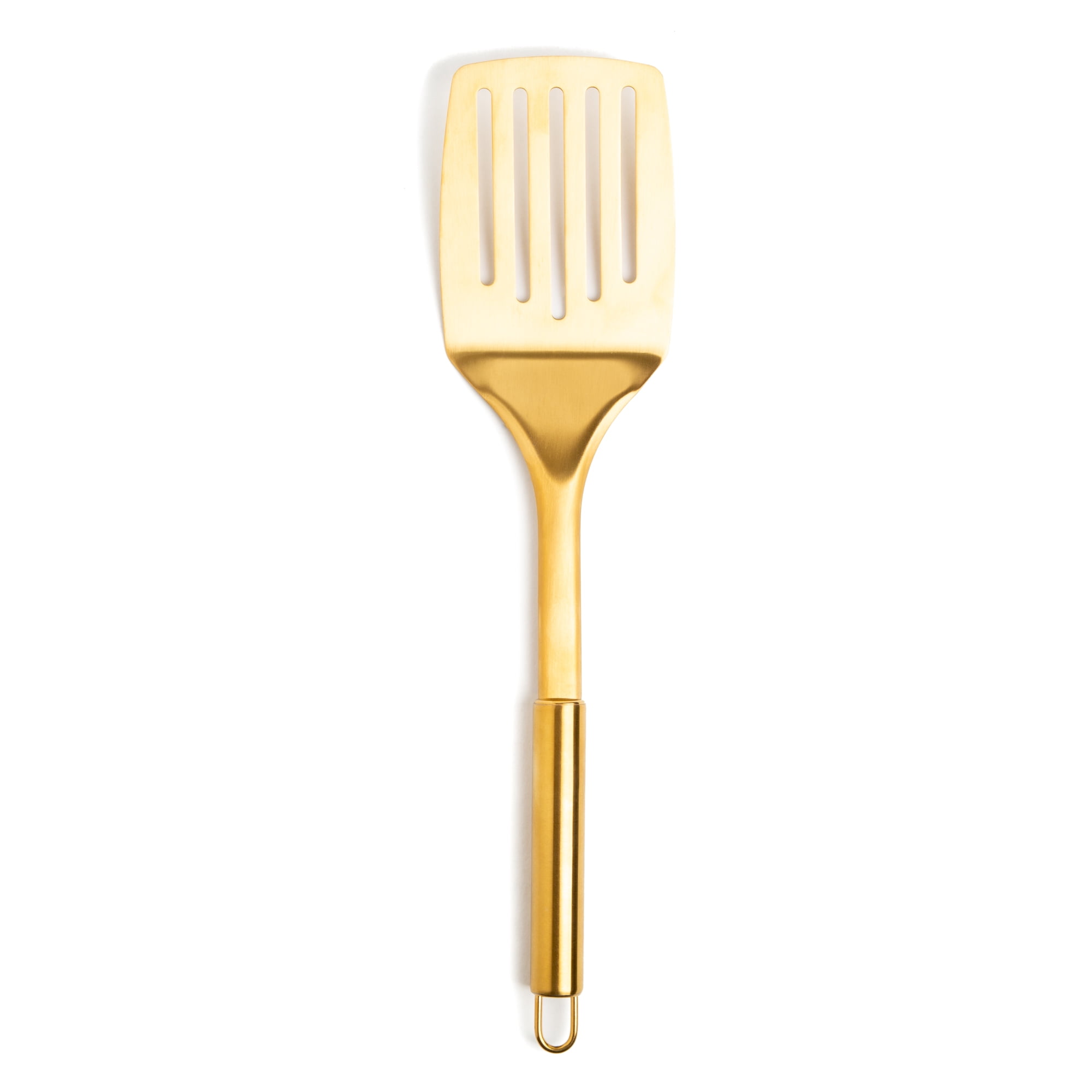 Thyme & Table Slotted Turner Gold Stainless Steel Cooking Flipper for ...