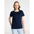 Time and Tru Women's Short Sleeve Crew Tee, Sizes 1X-4X - Walmart.com