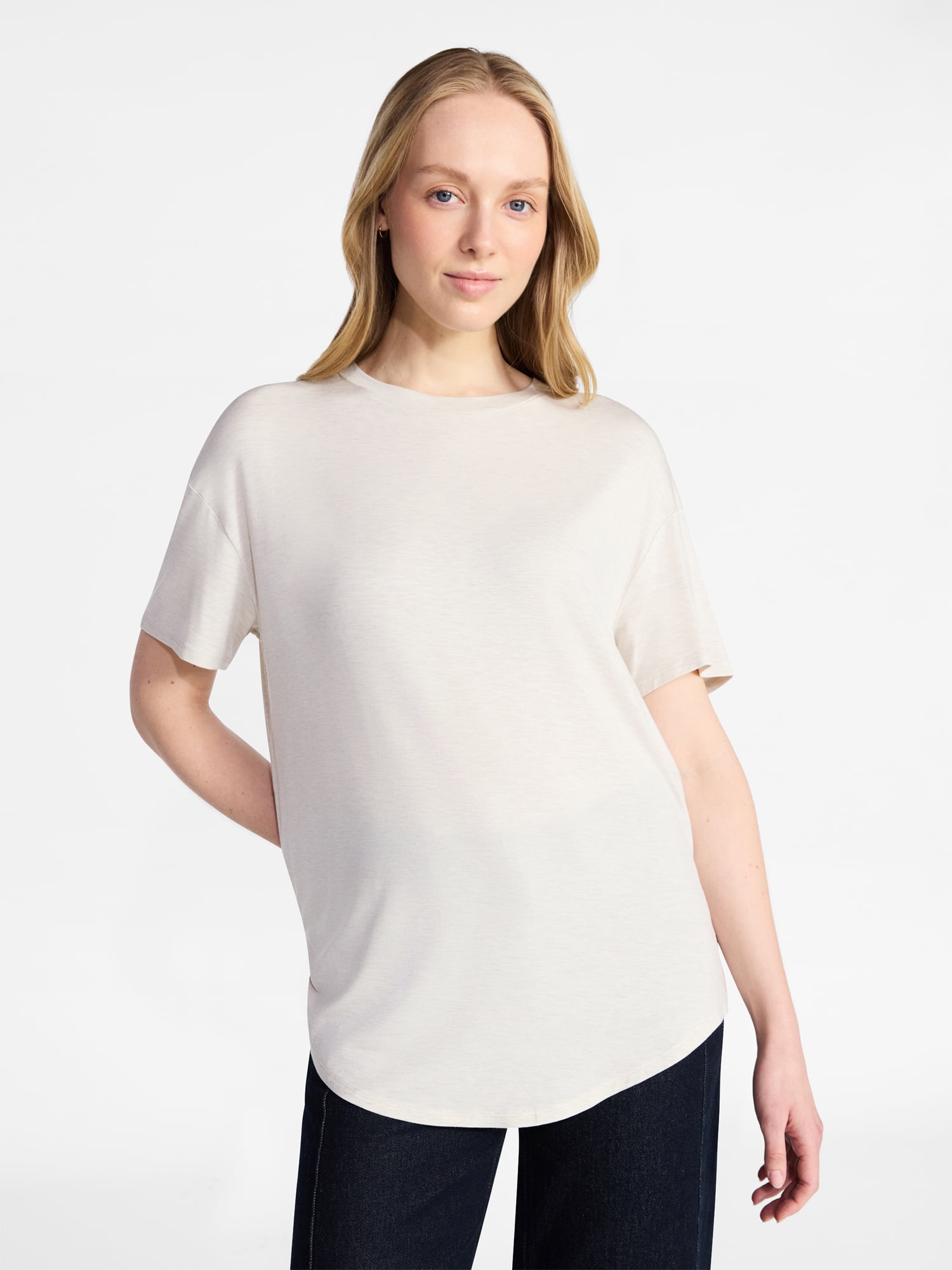 Time and Tru Women's Tunic Tee with Short Sleeves, Sizes XS-XXXL ...