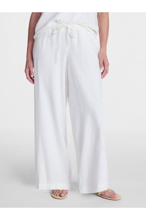 White Wide Leg Pants