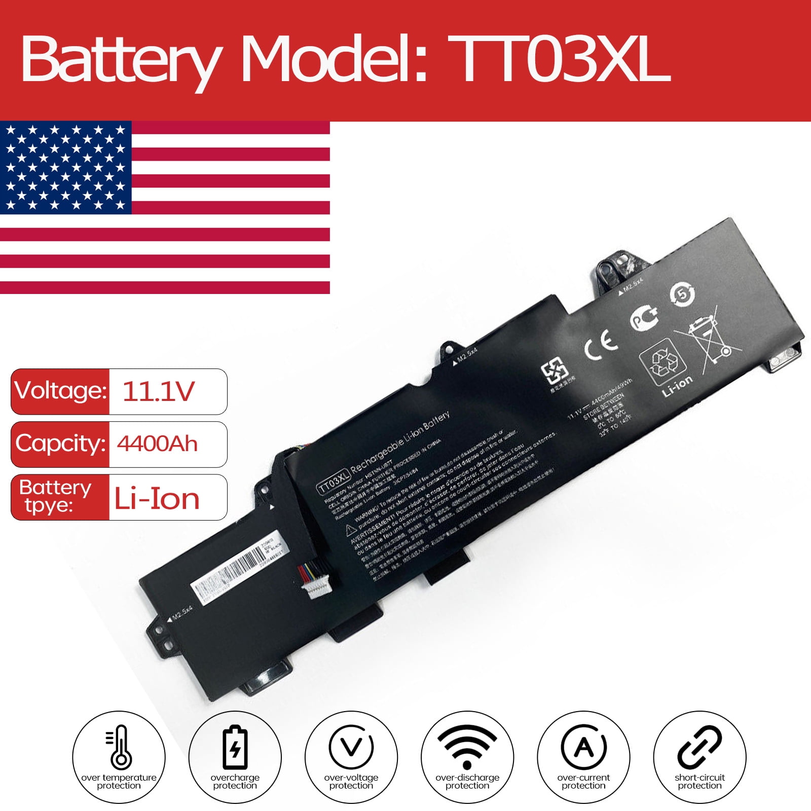 TT03XL Battery for HP EliteBook 850 G5-3YG72UC 850 G5-3QP17PA 850 G5 ...