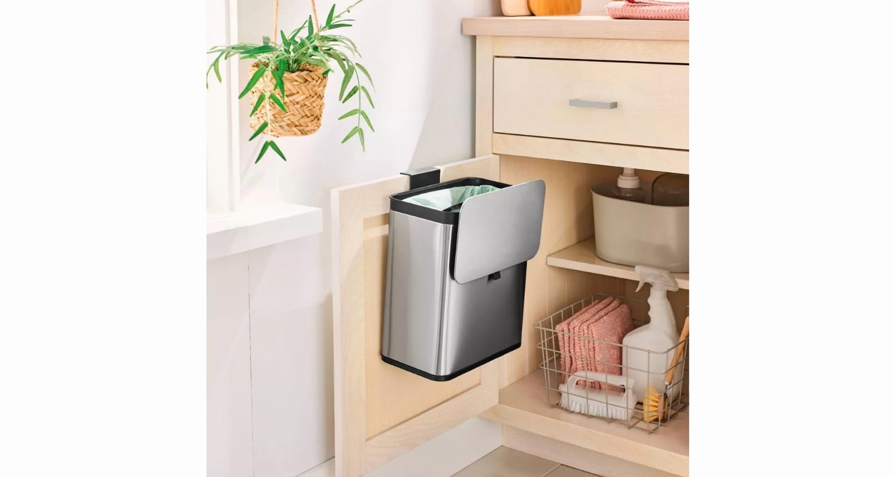 TTAIMM- Stainless Steel Wall Mounted Dustbin - Walmart.com