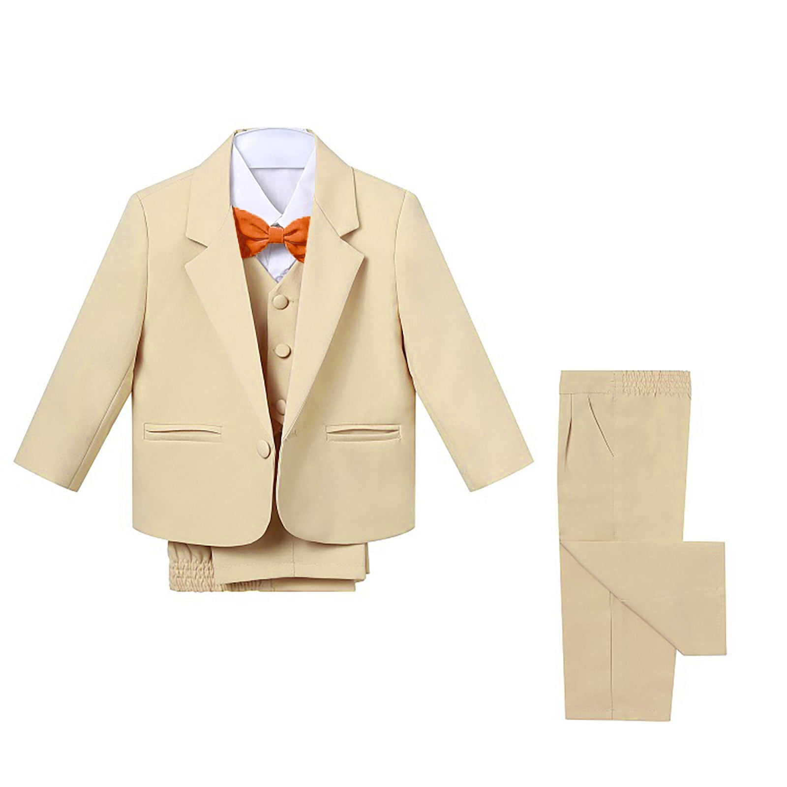 TTAO 5Pcs Kids Boys Wedding Party Gentleman Suit Formal Blazer with ...