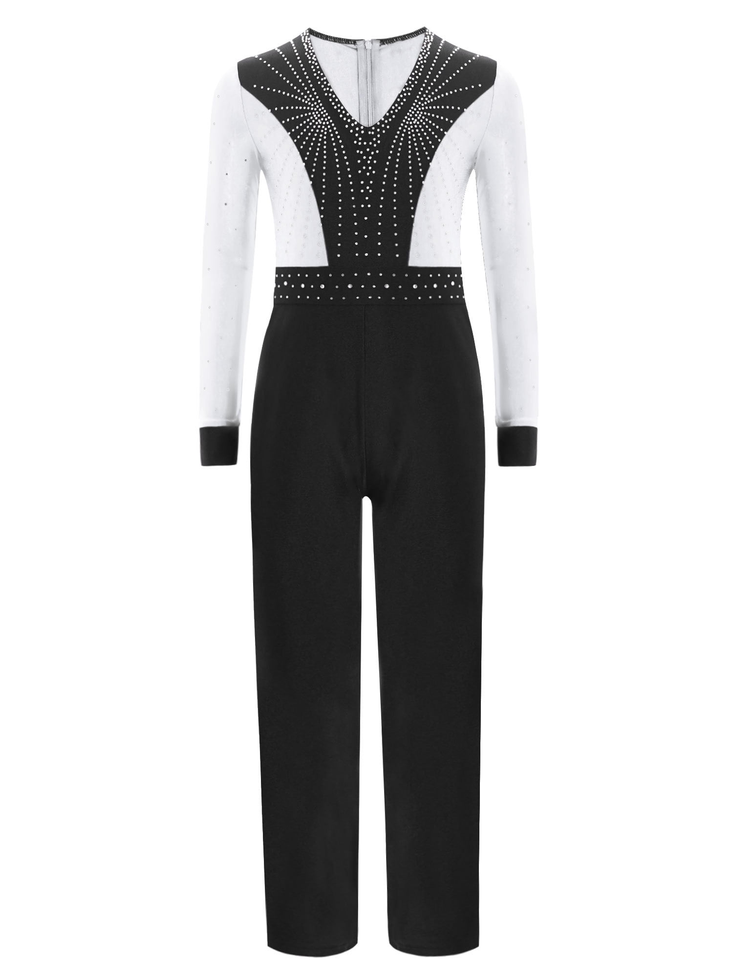 TTAO Boys Glittery Gymnastics Leotards Bodysuits Long Sleeve Full Body ...