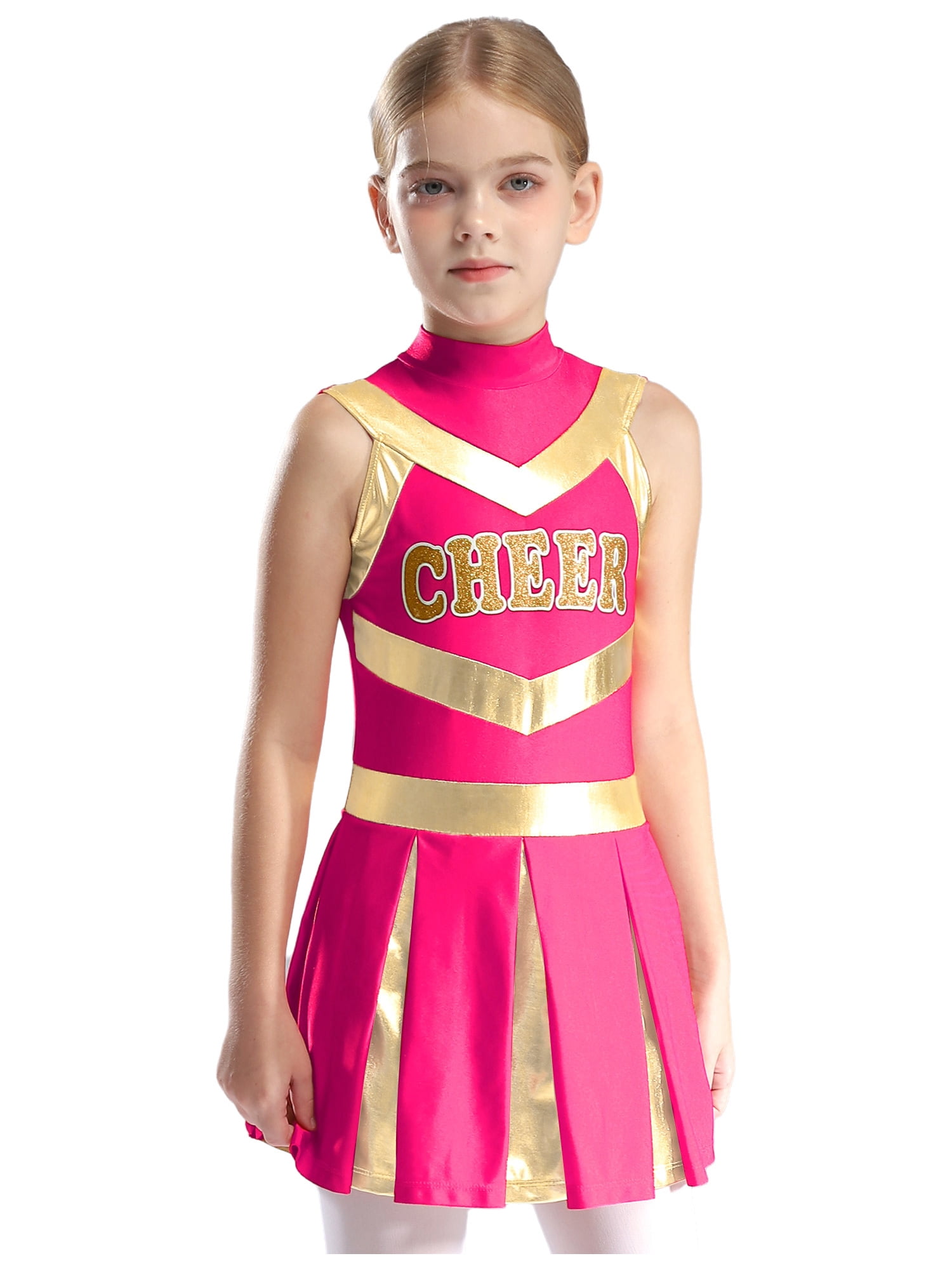 TTAO Cheer Leader Dress for Girls Cheerleading Dress Outfit Uniform ...