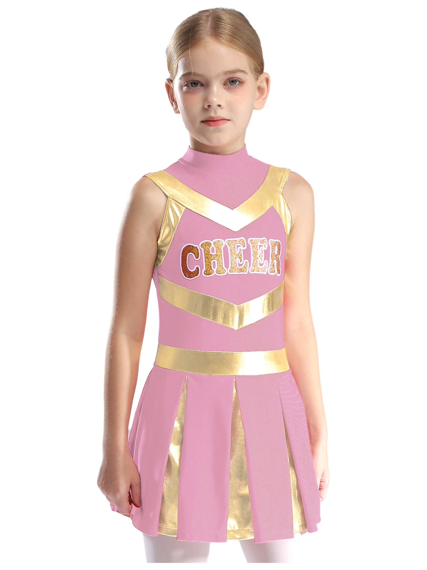 TTAO Cheer Leader Dress for Girls Cheerleading Dress Outfit Uniform ...