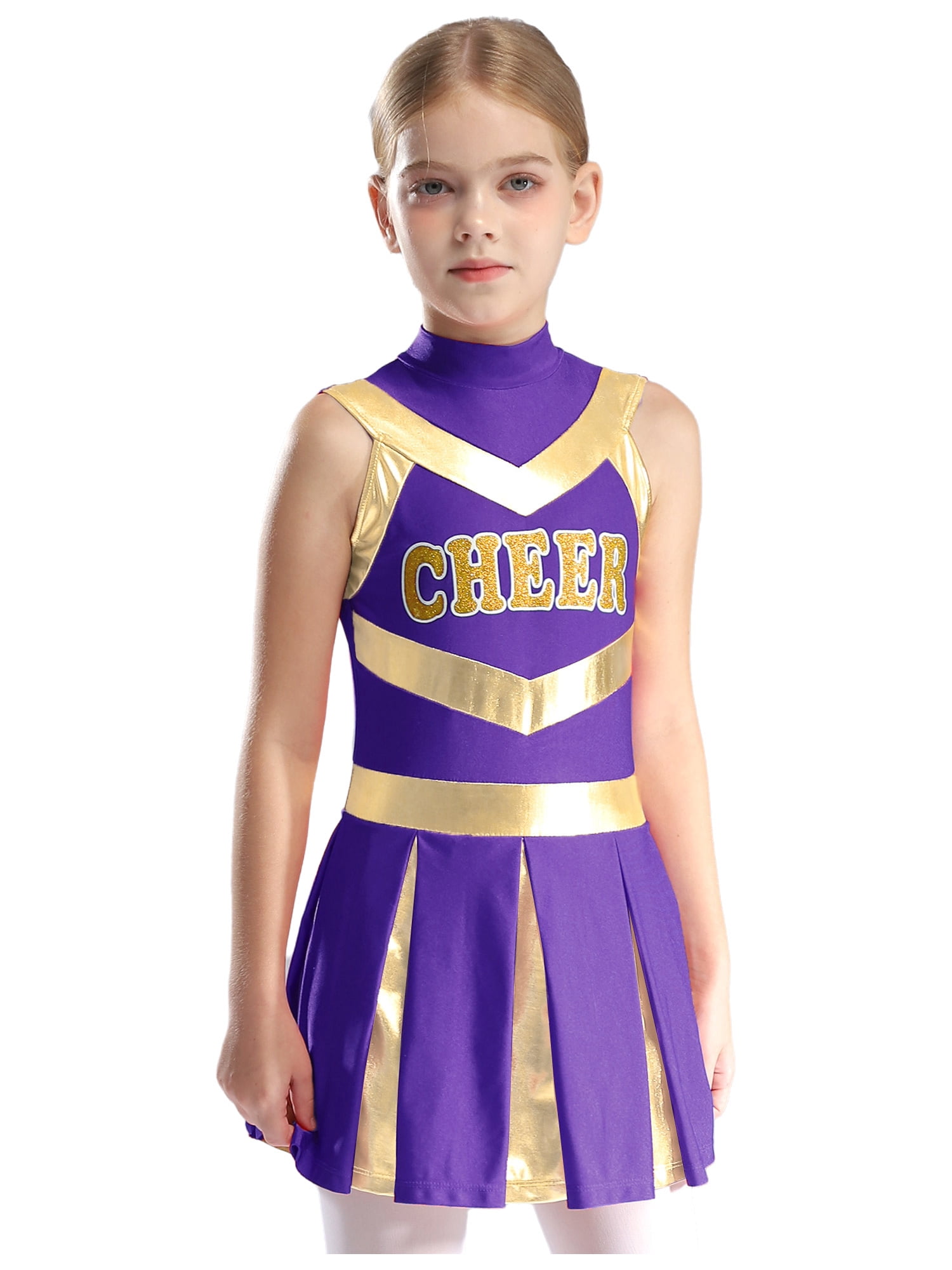 TTAO Cheer Leader Dress for Girls Cheerleading Dress Outfit Uniform ...