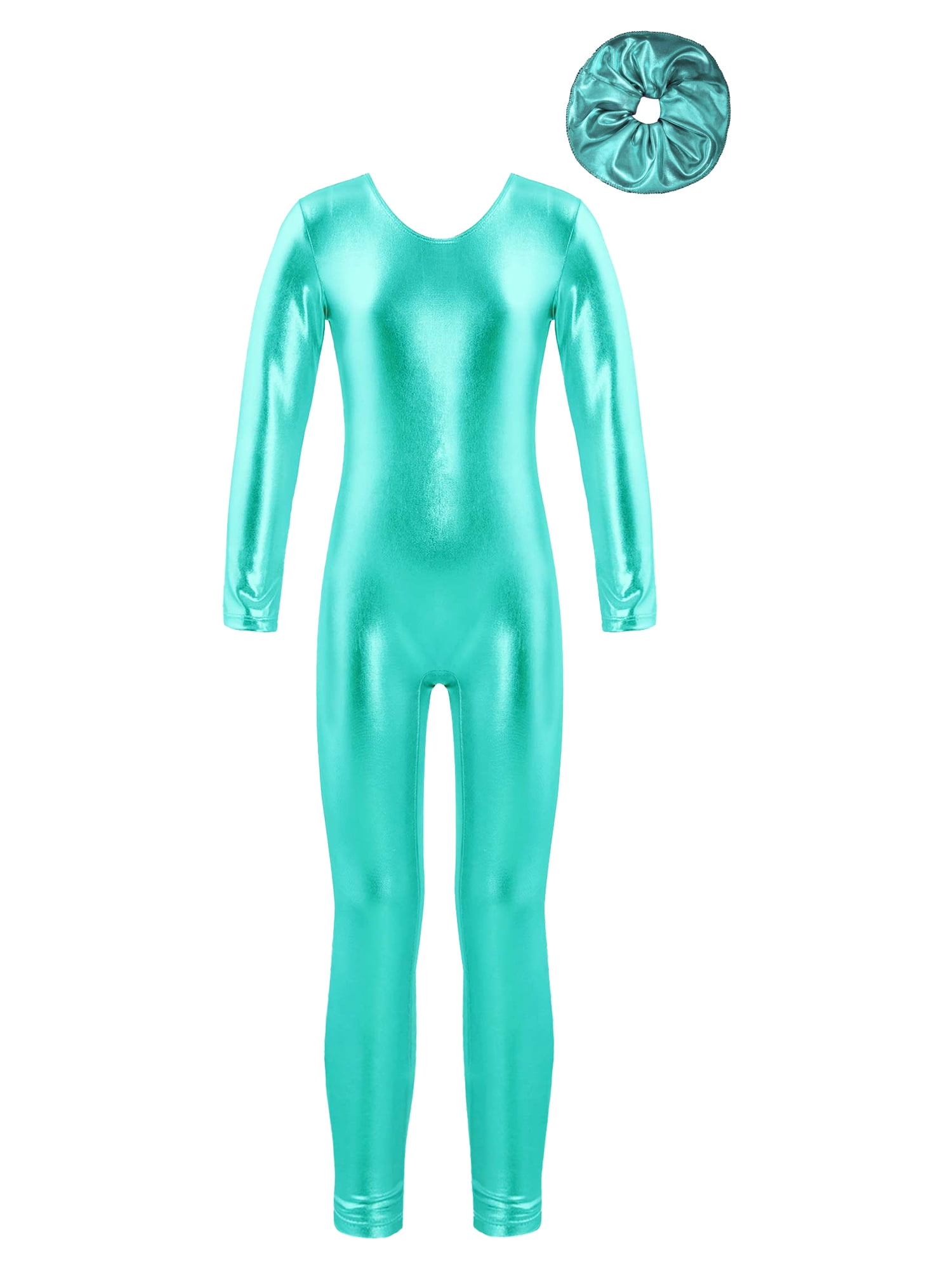 TTAO Children Girls Metallic Full Body Ballet Dance Leotard Bodysuit ...