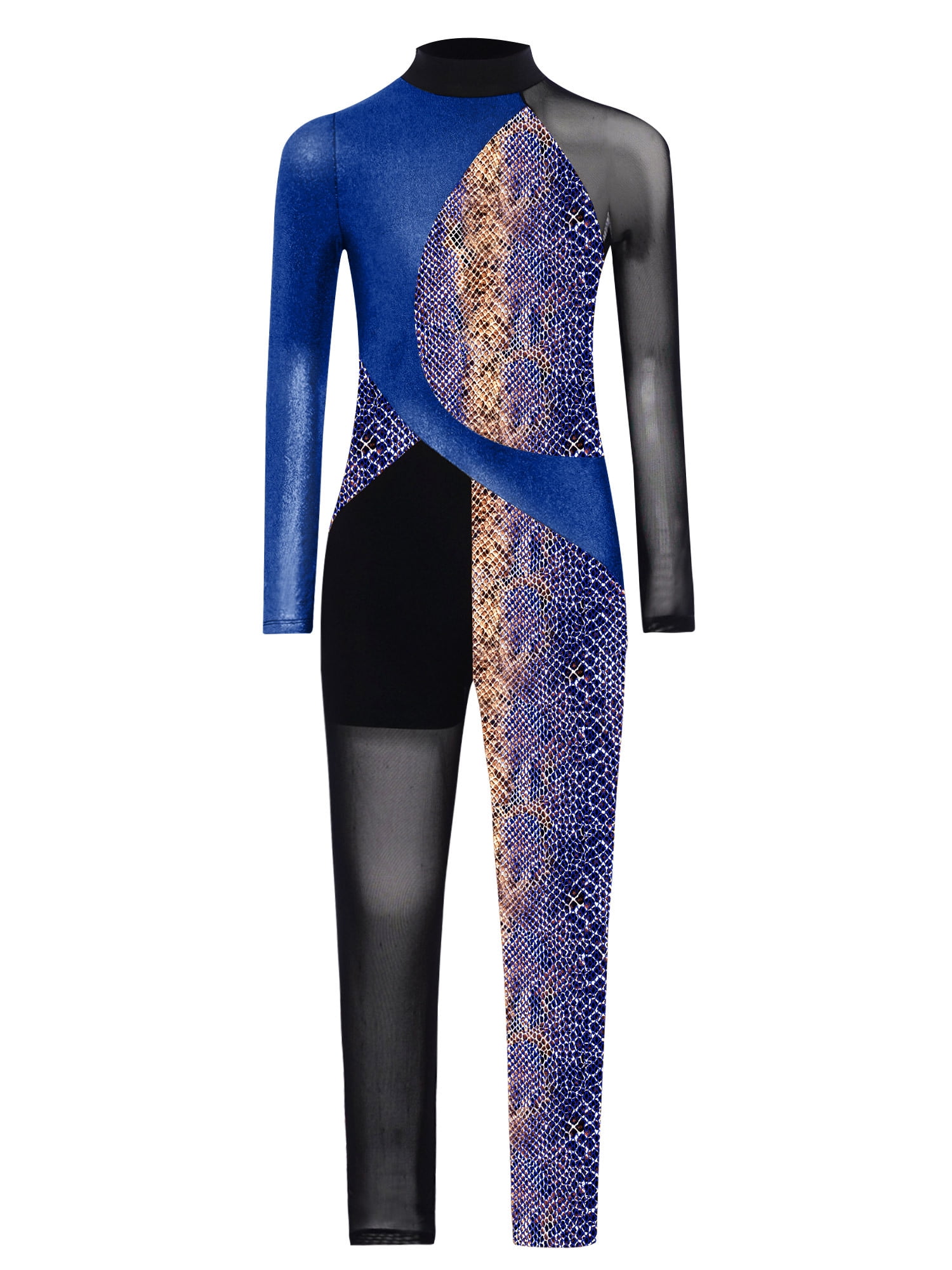 TTAO Girl's Shiny Ballet Leotard Full Body Jumpsuit Gymnastics Figure ...