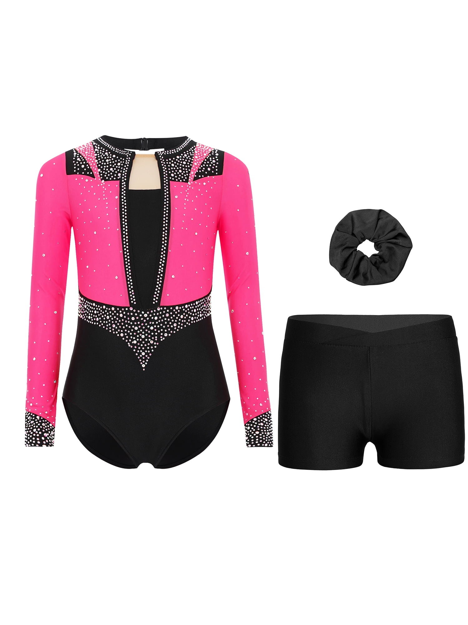 TTAO Girls Ballet Dance Set Gymnastics Leotards with Shorts Matching ...