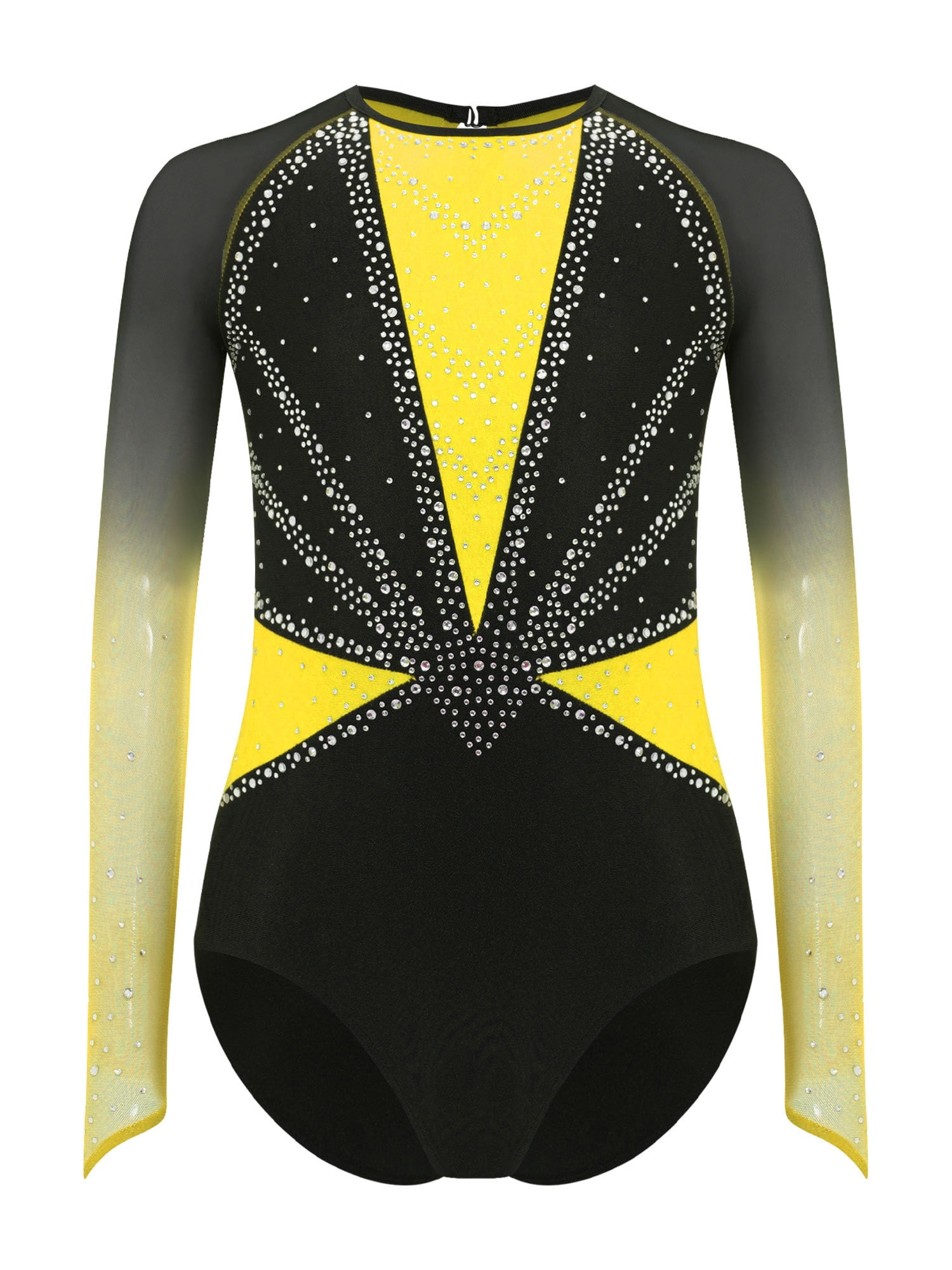 TTAO Girls One Piece Gymnastics Leotard Color Block Dance Bodysuit ...