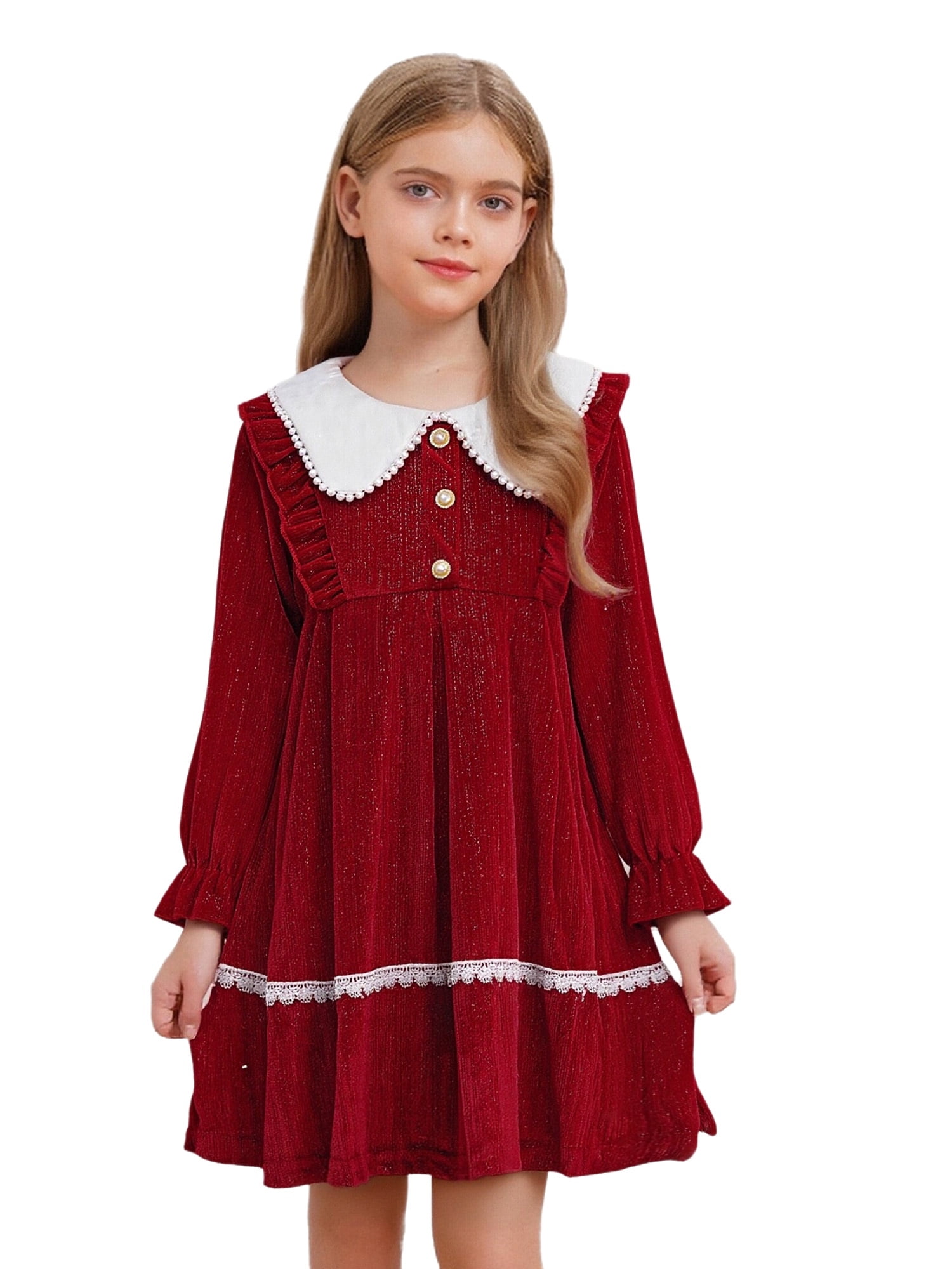 TTAO Girls Princess Wedding Party Festive Dresses Autumn Winter ...