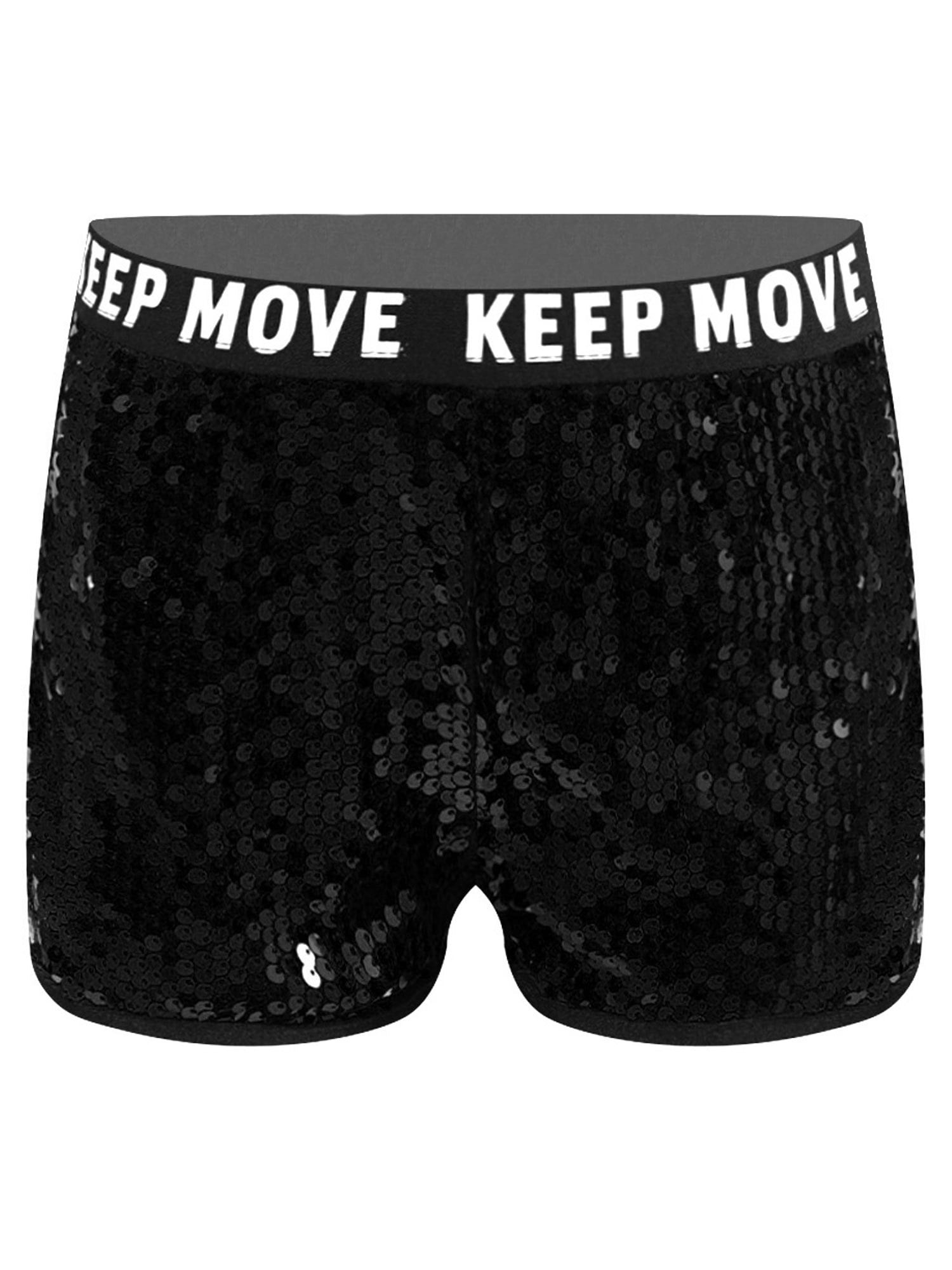 TTAO Girls Sequin Jazz Dance Gymnastics Shorts Hip Hop Cheerleading ...