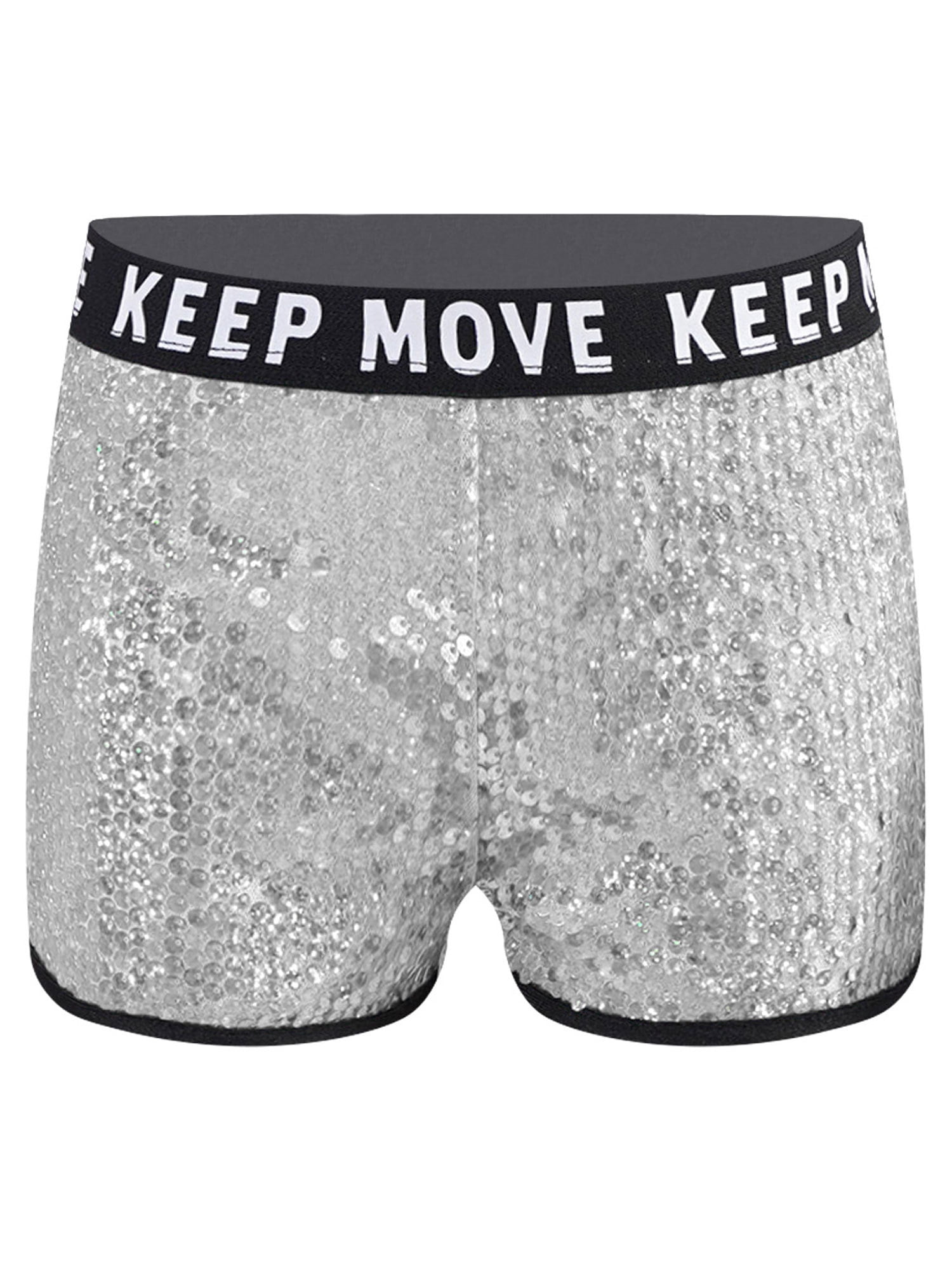 TTAO Girls Sequin Jazz Dance Gymnastics Shorts Hip Hop Cheerleading ...