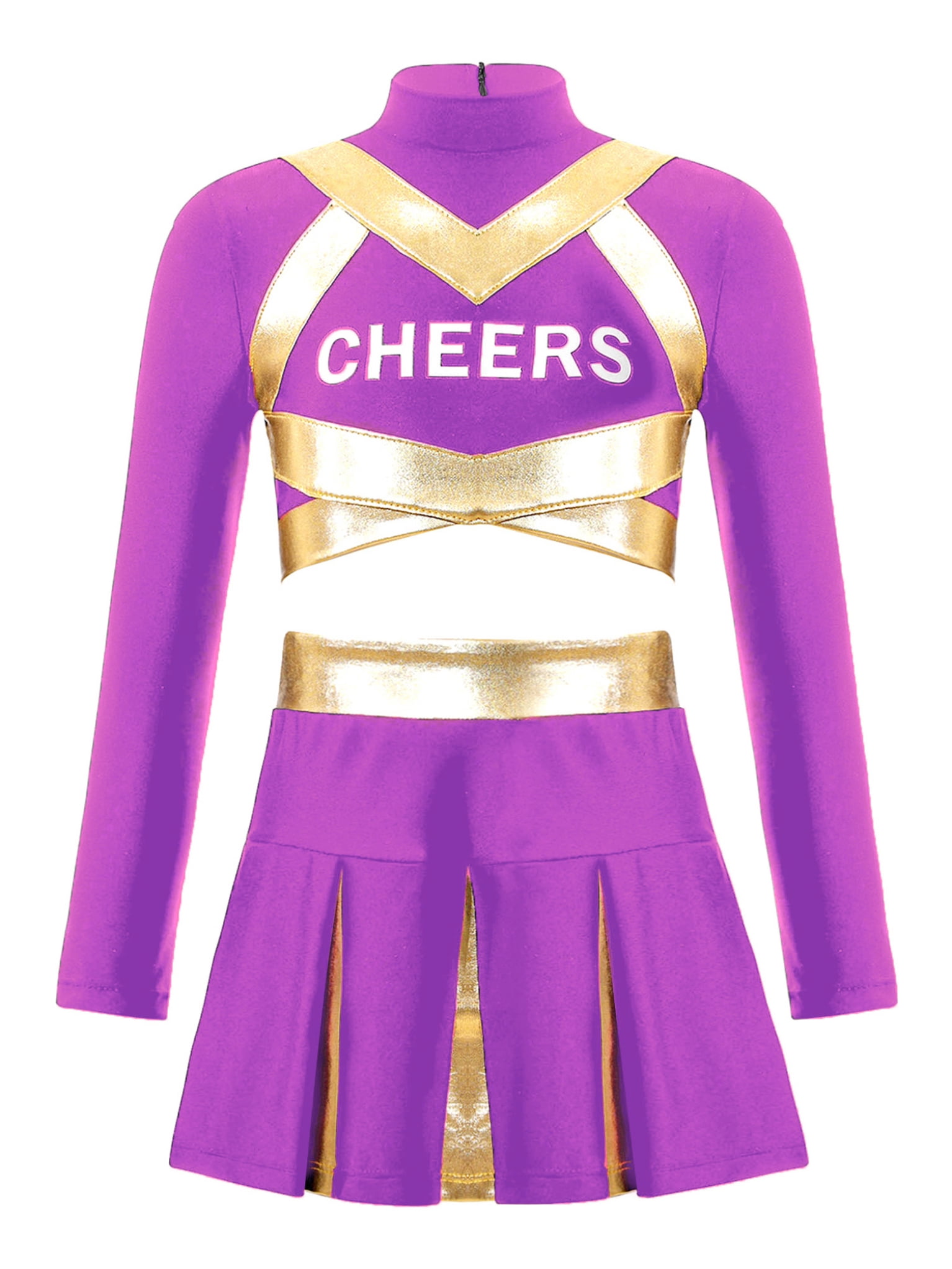 TTAO Halloween Girls Long Sleeve Cheerleading Dance Costume Cheer ...