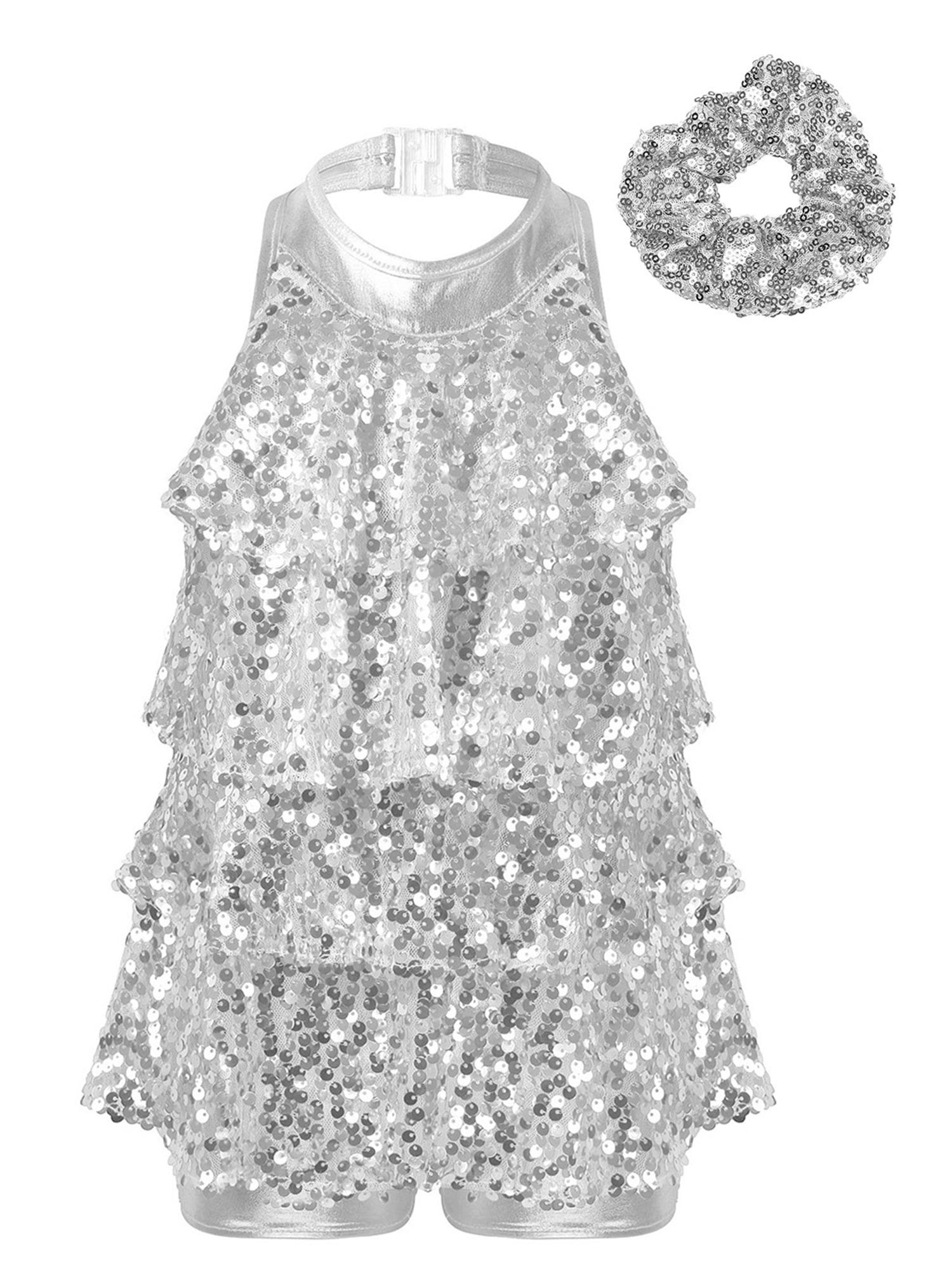 TTAO Jazz Dance Unitard Dress for Kids Girls Ballet Dance Leotard ...