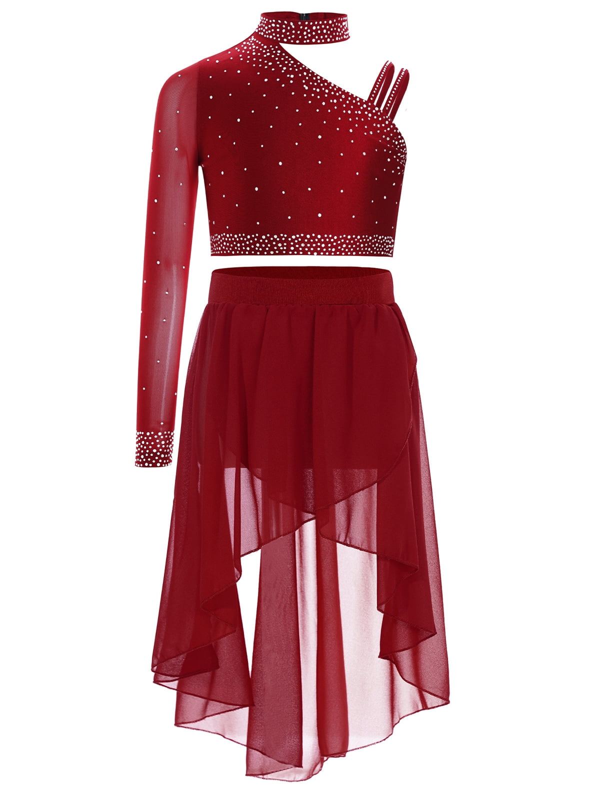 TTAO Kids Girls 2 Piece Ballet Jazz Dance Clothes Set Gymnastic Outfits ...
