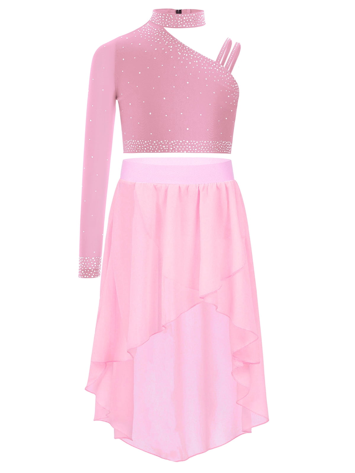 TTAO Kids Girls 2 Piece Ballet Jazz Dance Clothes Set Gymnastic Outfits ...
