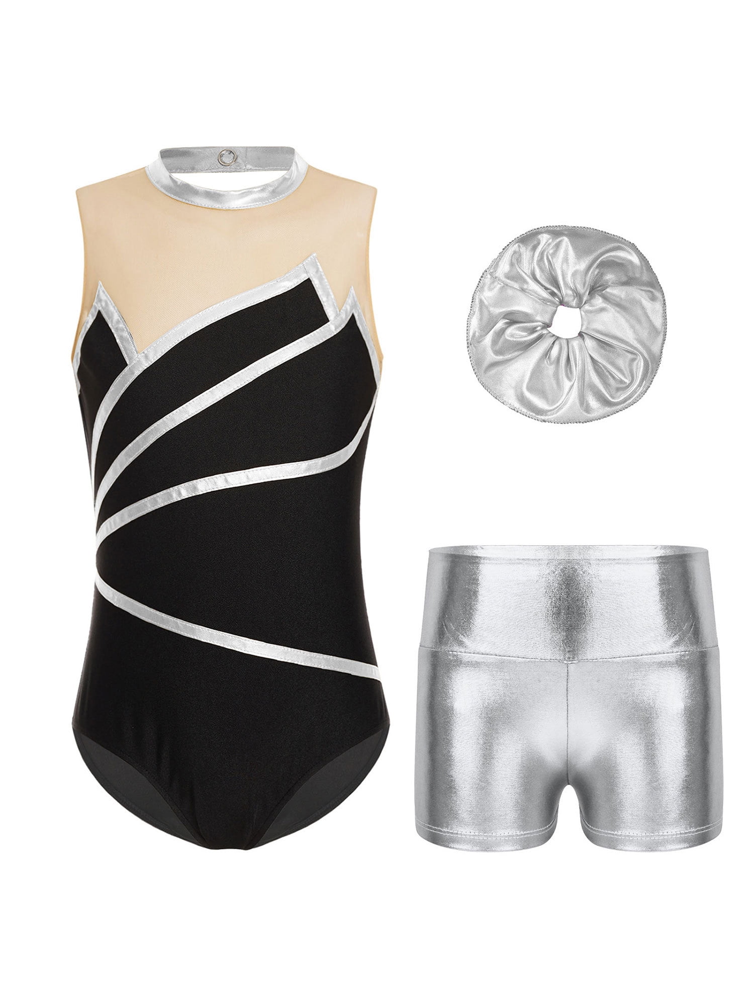 TTAO Kids Girls 3 Pcs Dance Workout Outfit Ballet Gymnastic Dance ...