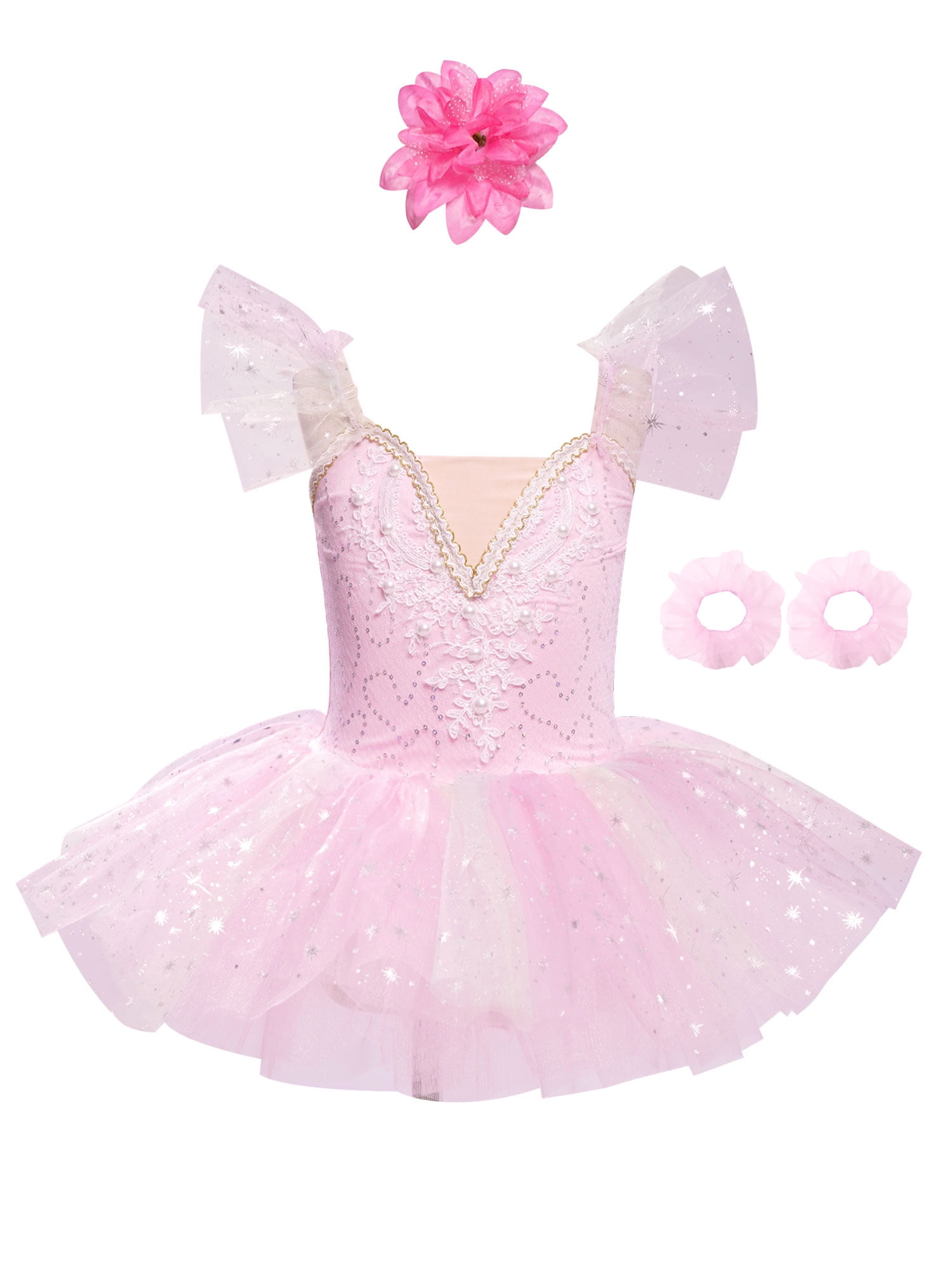 TTAO Kids Girls Ballerina Swan Lake Dance Leotard Tutu Dress ...