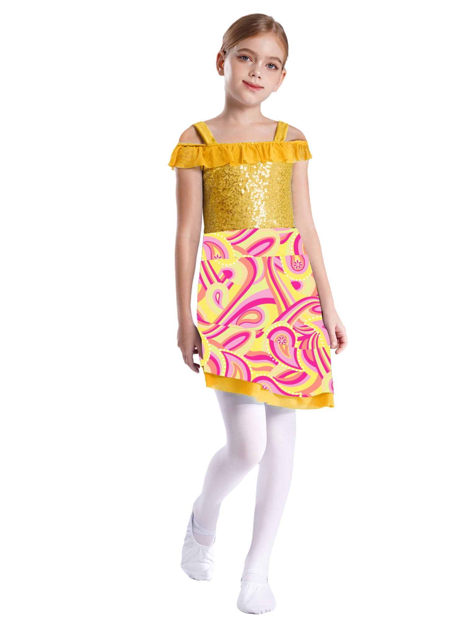 TTAO Kids Girls' Ballet Tutu Dress Irregular High Low Skirt Gymnastic ...