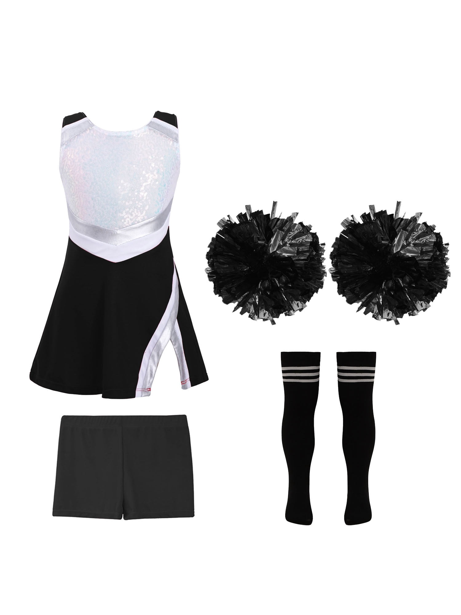 TTAO Kids Girls Cheerleading Outfit Cheer Leader Uniform for Carnival ...