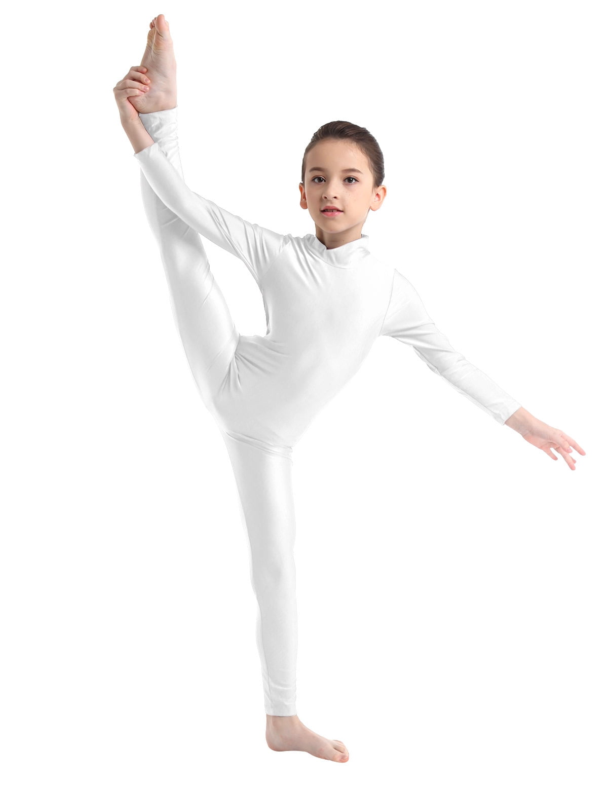 TTAO Kids Girls Gymnastics Unitards Ballet Dance Leotard Long Sleeve ...